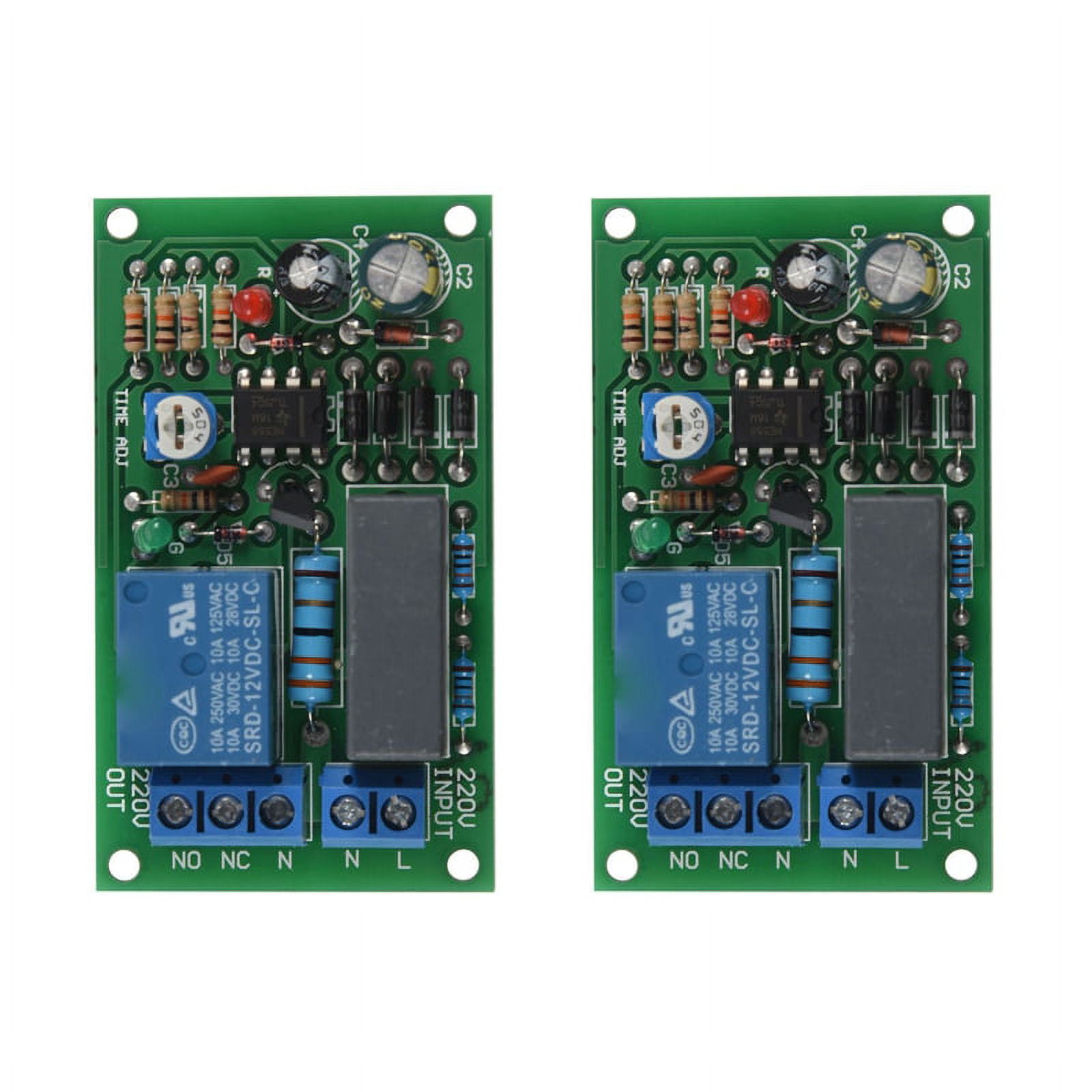 2x 220v Relay Board Power On Time Delay Circuit Module Corridor Switch Stair Light D1b5
