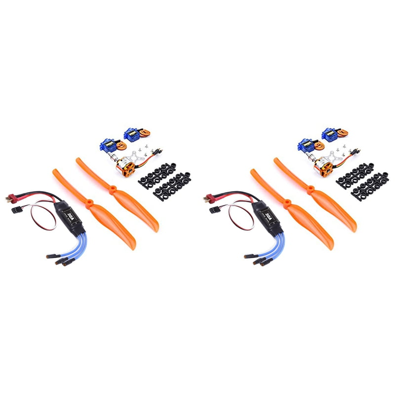 2X 2212 1400KV Brushless Motor+30A ESC+SG90 Servos+8060 Propeller for ...