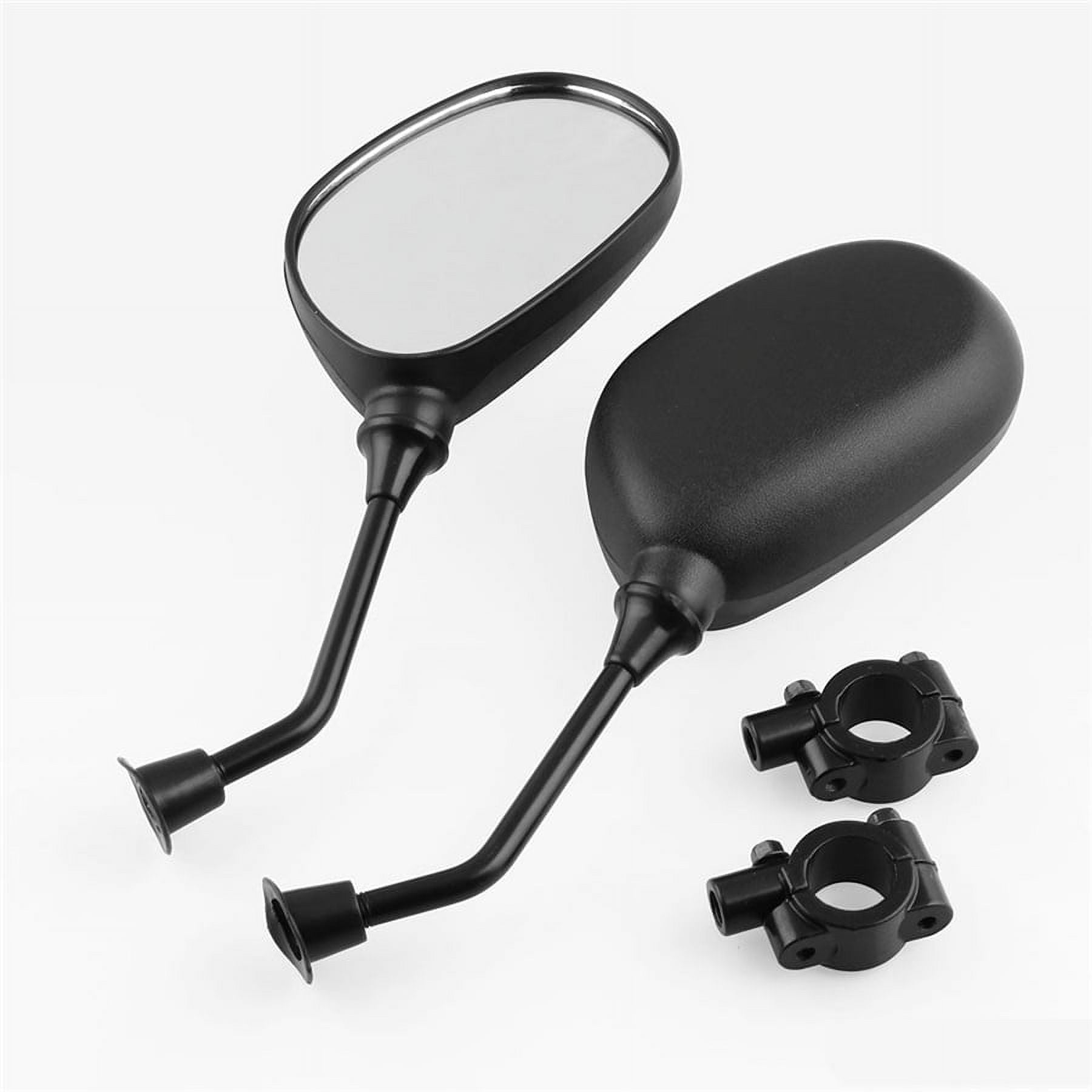 2X 22mm Universal ATV Rear View Side Mirrors With 10mm Mirror Holder ...