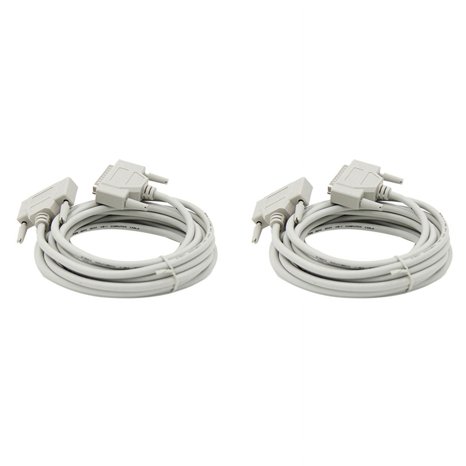 2X 25-Pin M to Hole F Extension Cable,DB25 - Parallel Printer Extension ...
