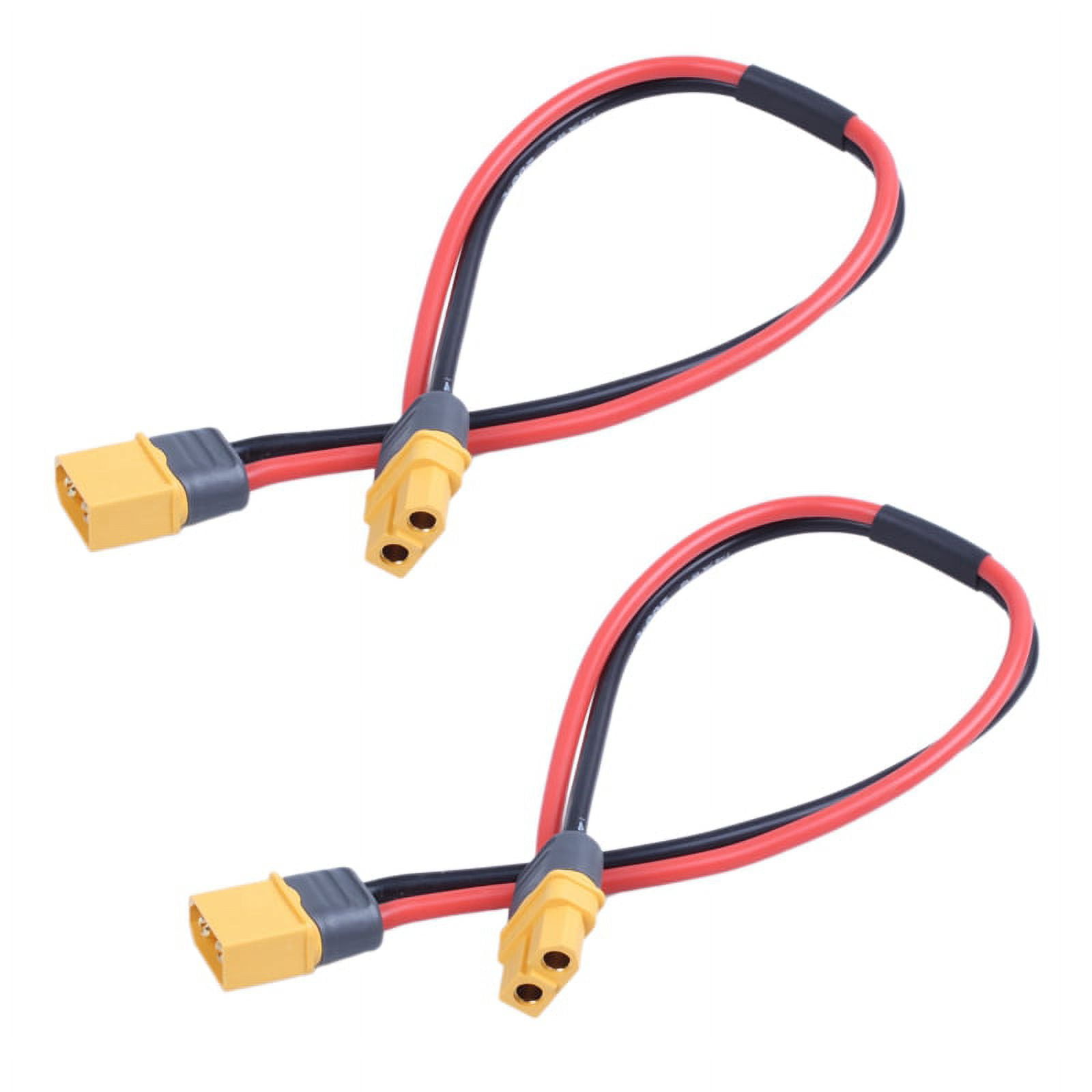 2X 28cm 11 inch -60 Male Female Plug Connector Adapter for RC Battery ...