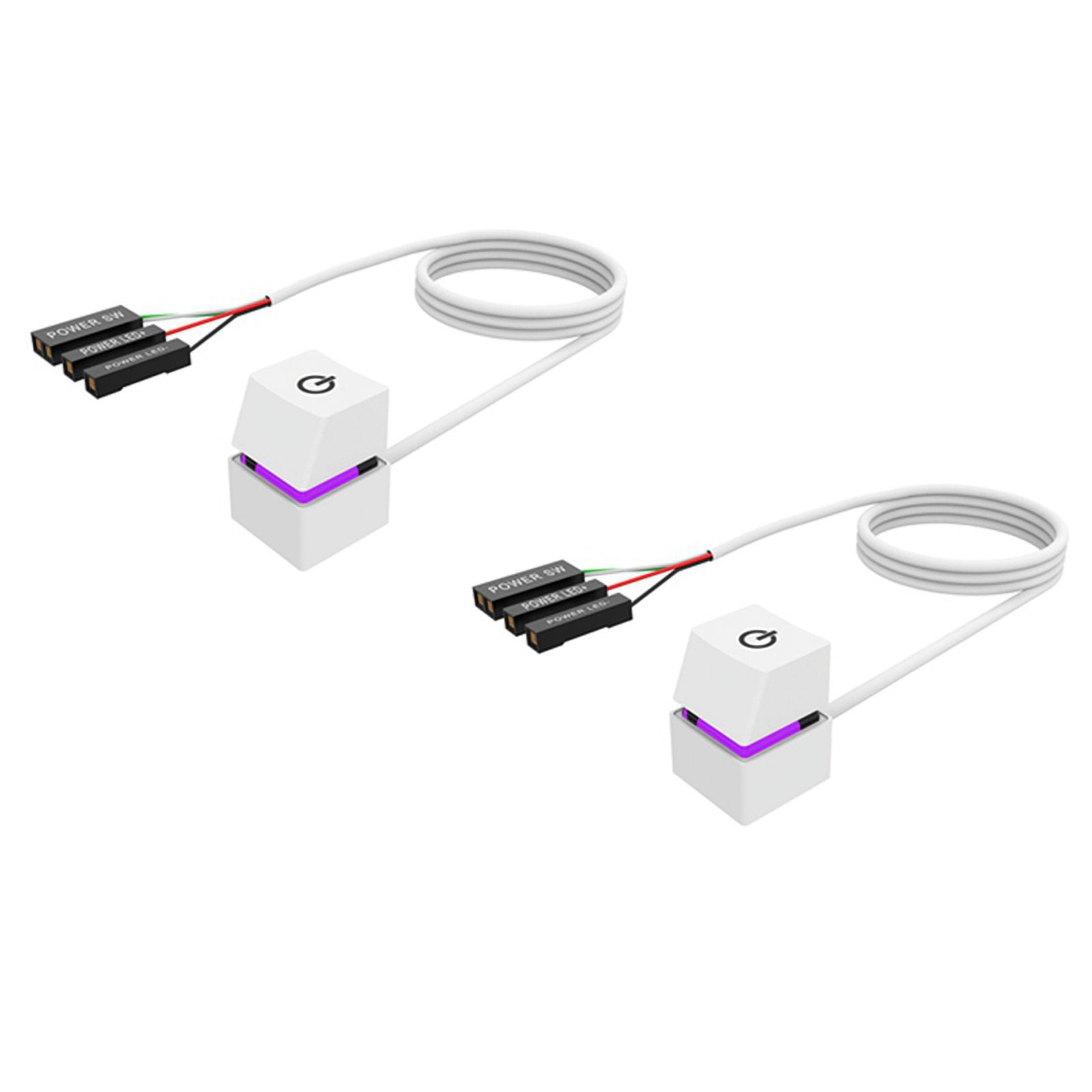 2X 2M Portable LED Lights Computer Desktop Switch PC External Start ...