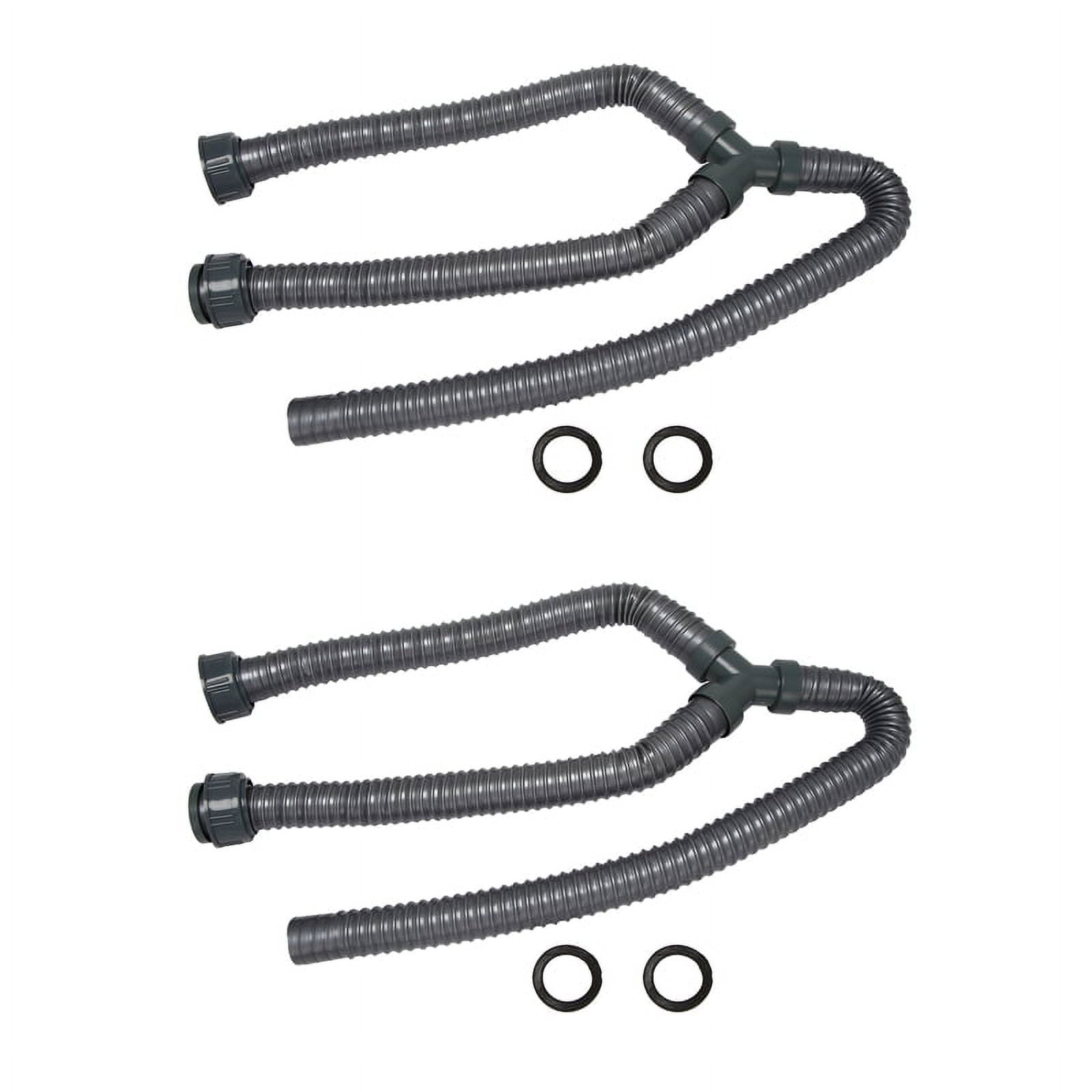 2X 3.3Ft Washing Machine PVC Y Shaped Drain Discharge Hose Washer Pipe ...