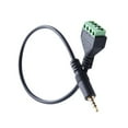 2X 3.5mm Screw Terminal Adapter Speaker Cable 4-Core Stereo TRRS Male ...
