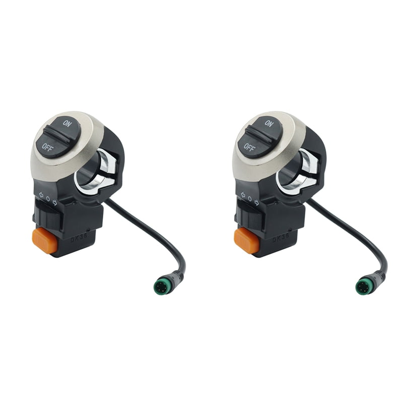 2X 3-In-1 E-Bike Switch Electric Scooter Front Lamp Signal Horn Turn ...