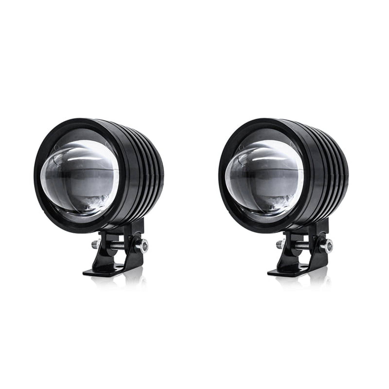 2X 3 Inch Motorcycle Headlight 30W 6000LM Fisheye LED Motorbike Light ...