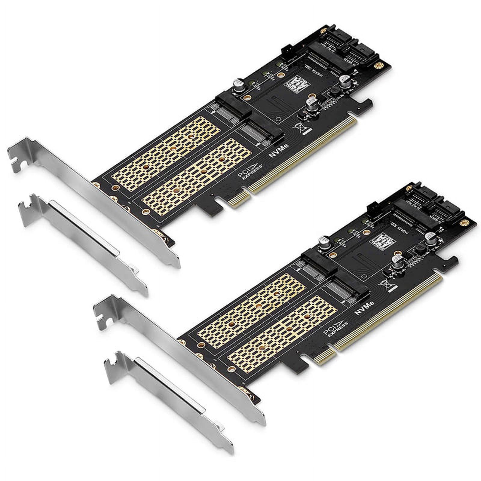 2X 3 in 1 NGFF and MSATA SSD Adapter Card,M.2 NVME to PCIE/M.2 SATA SSD ...