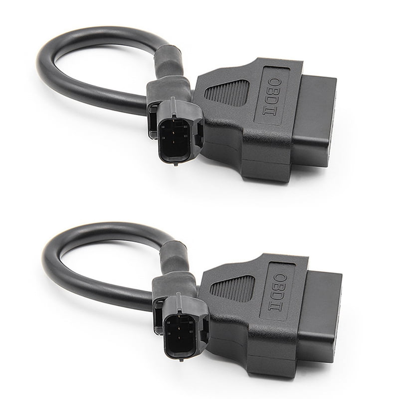 2X 3 to 16 Pin Motorcycles OBD Adaptors OBD2 Diagnostic Cable Extension ...