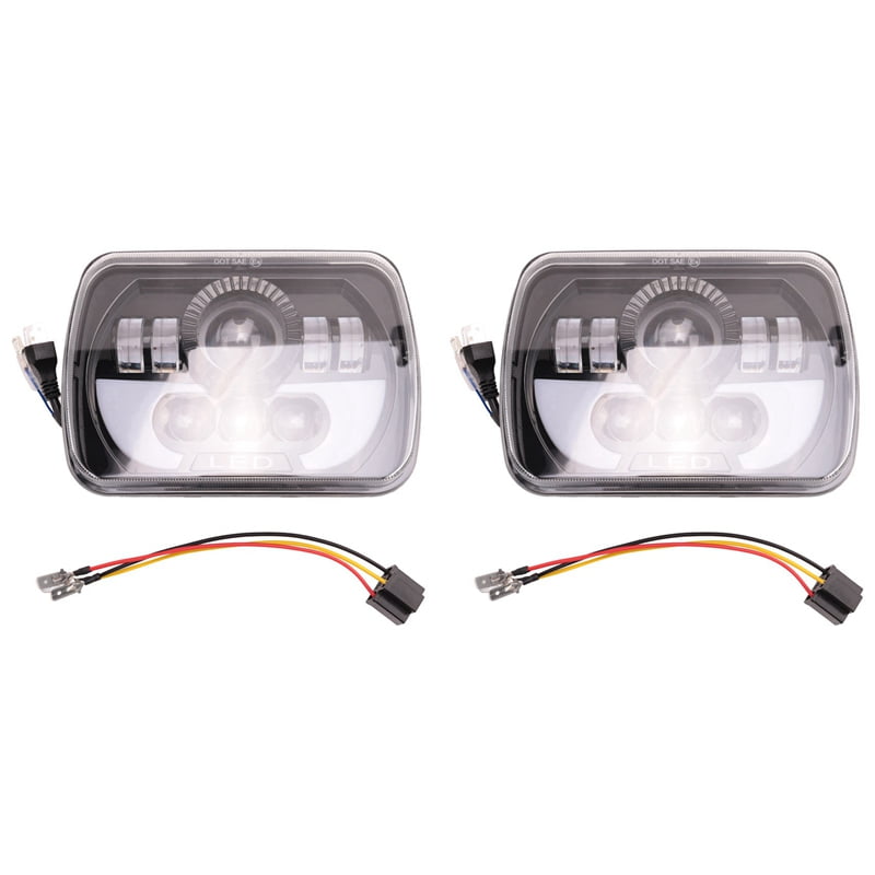 2X 300W 5X7 Led Headlights Led Sealed Beam Light with High Low Beam Led ...