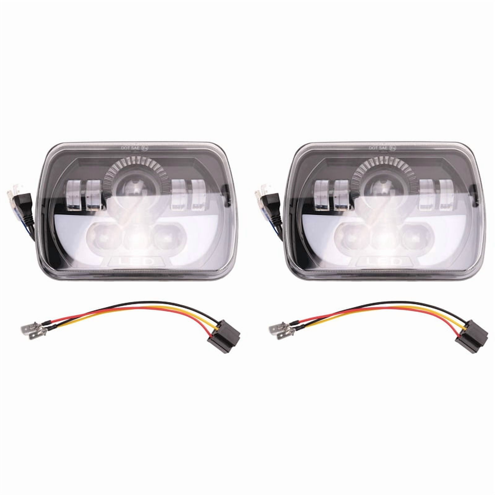 2X 300W 5X7 Led Headlights Led Sealed Beam Head Light with High Low ...