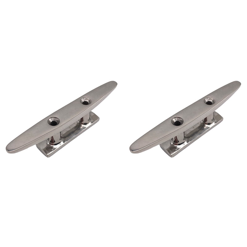 2X 316 Stainless Steel Polished Combo Mooring Cleat 2 Hole Hardware ...