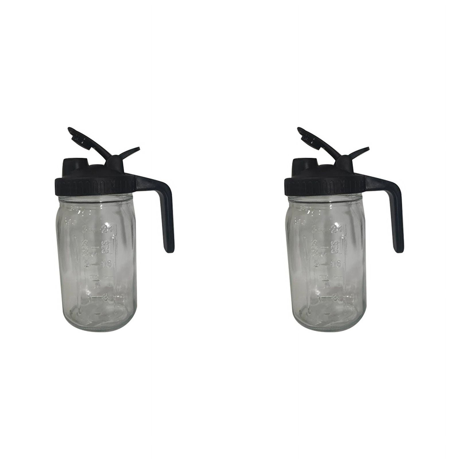 2X 32Oz Jar pour Spout Lid -Glass Pitcher with ,Breast Milk Pitcher ...