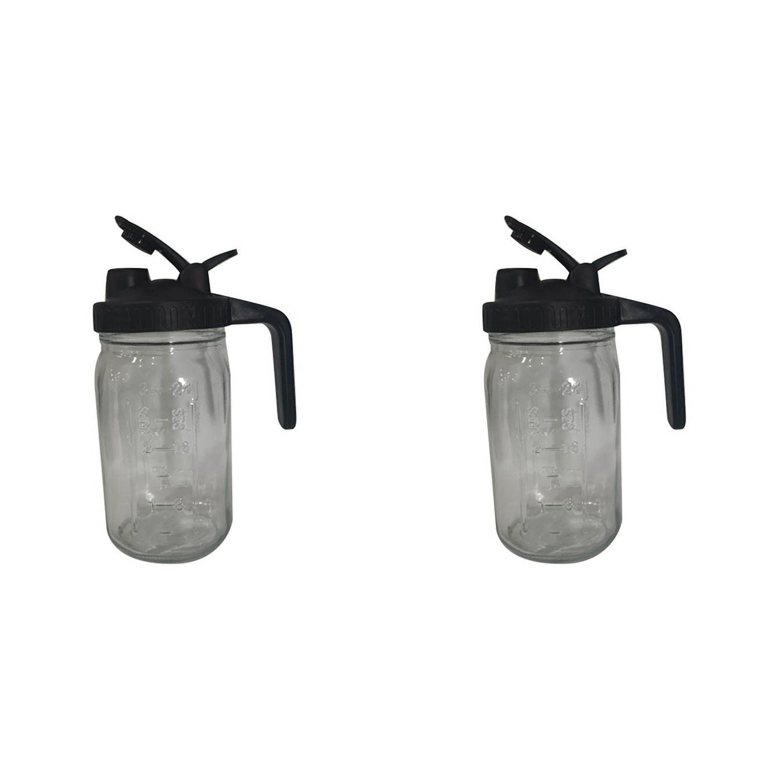 2X 32Oz Mason Jar pour Spout Lid -Glass Pitcher with Lid ,Breast Milk ...