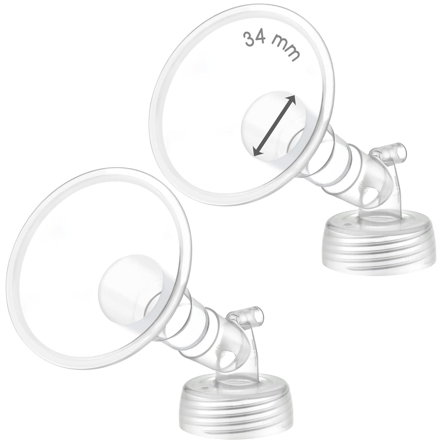 2X 34 mm Maymom Two-Piece Wide Neck Pump Parts for Spectra S1/S2 Pumps ...