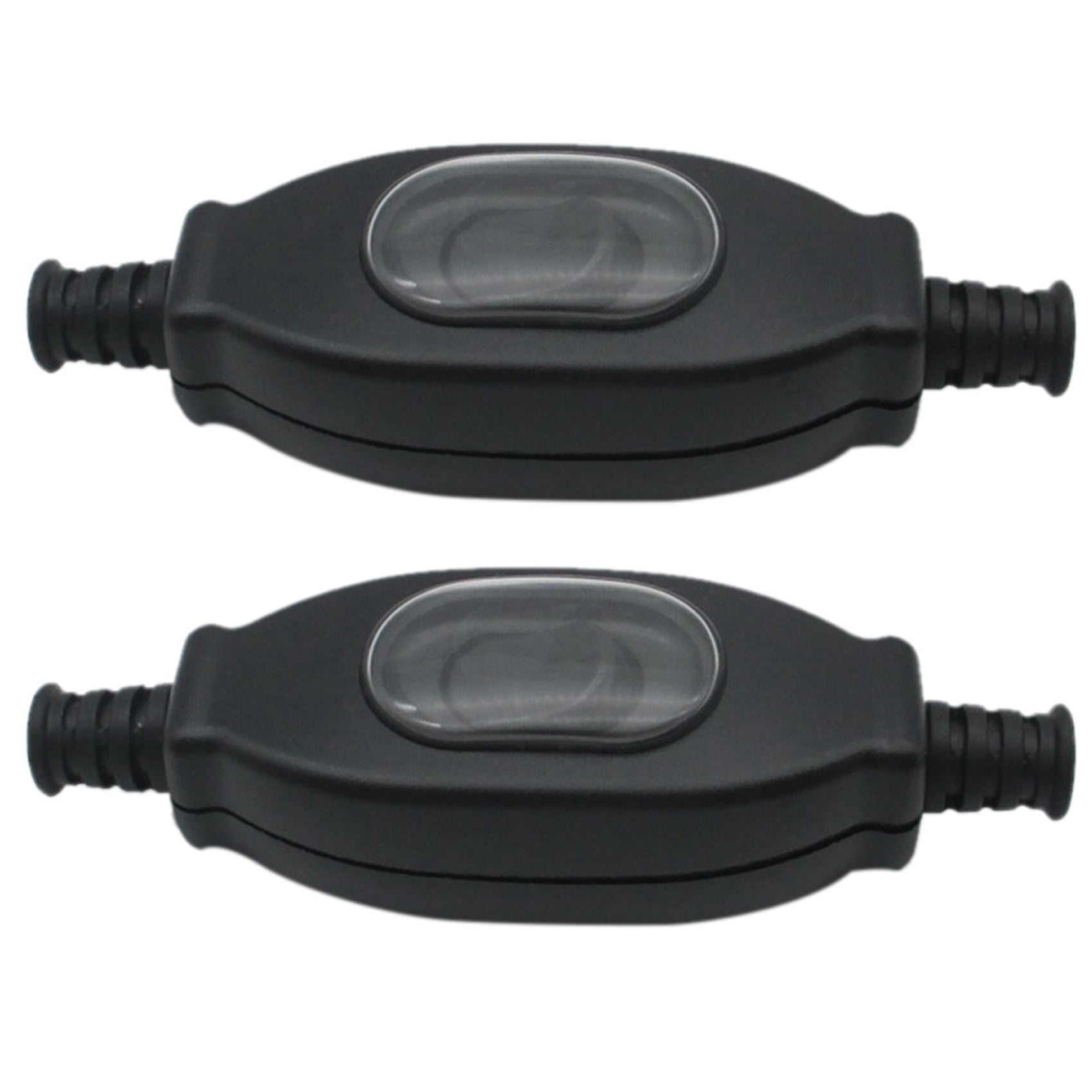 2X 3A 250V 8mm Waterproof in Line Switch Cord Switch IP65 Round Wire ...