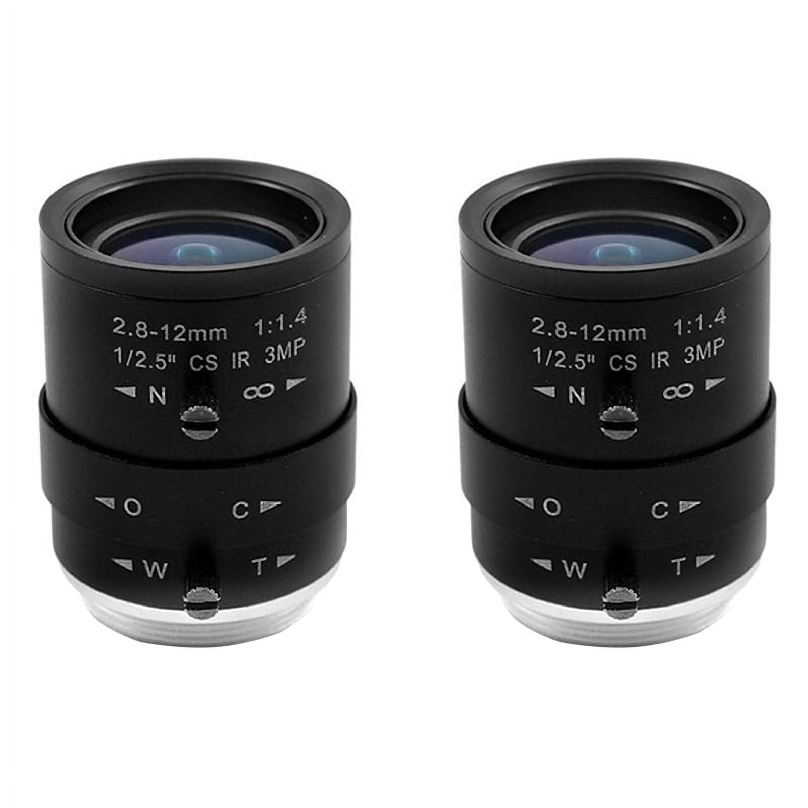 2X 3MP HD CCTV Camera Lens 2.8-12mm Varifocal Manual Zoom Focus Mount ...