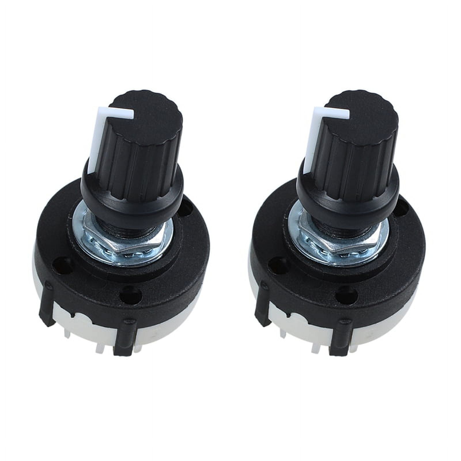 2X 3P4T 3 Pole 4 Position Single Band Selector Rotary Switch with Knob ...