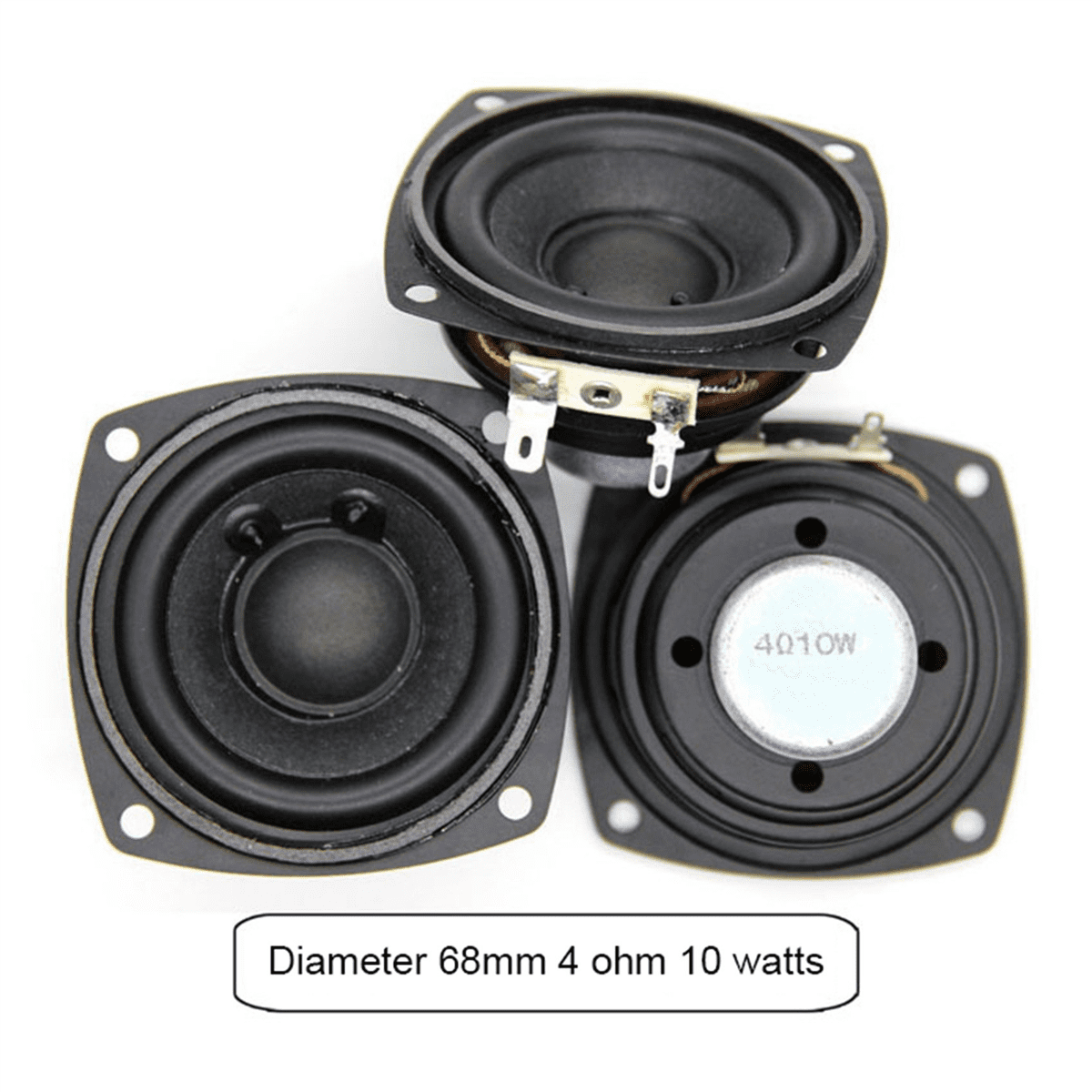 2X 4Ω 10W Audio Speaker 66mm 2.5 Inch Bass Multimedia Loudspeaker DIY ...