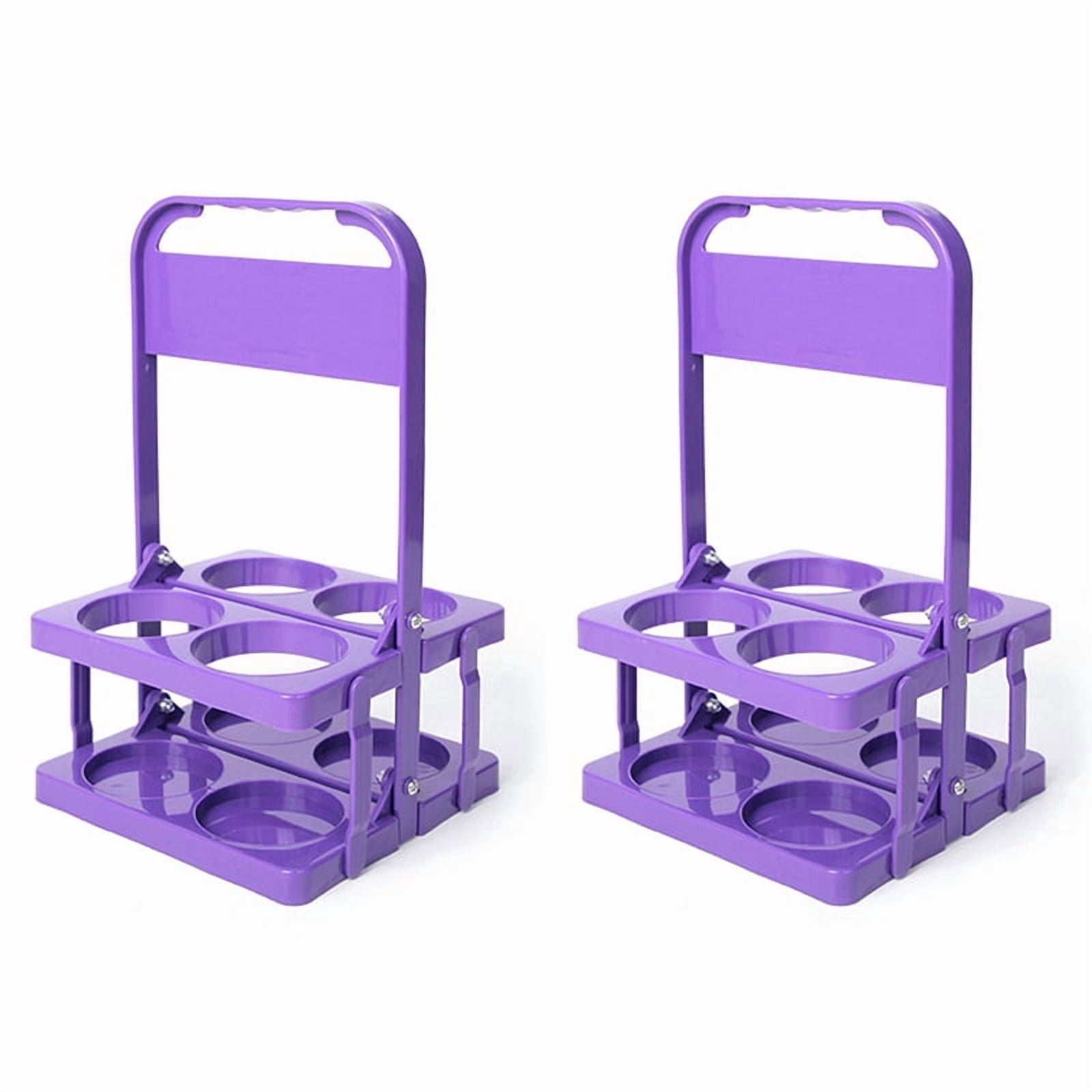 2X 4 Holes Foldable Plastic Beverage Carrier,Reusable Drink Holder with ...