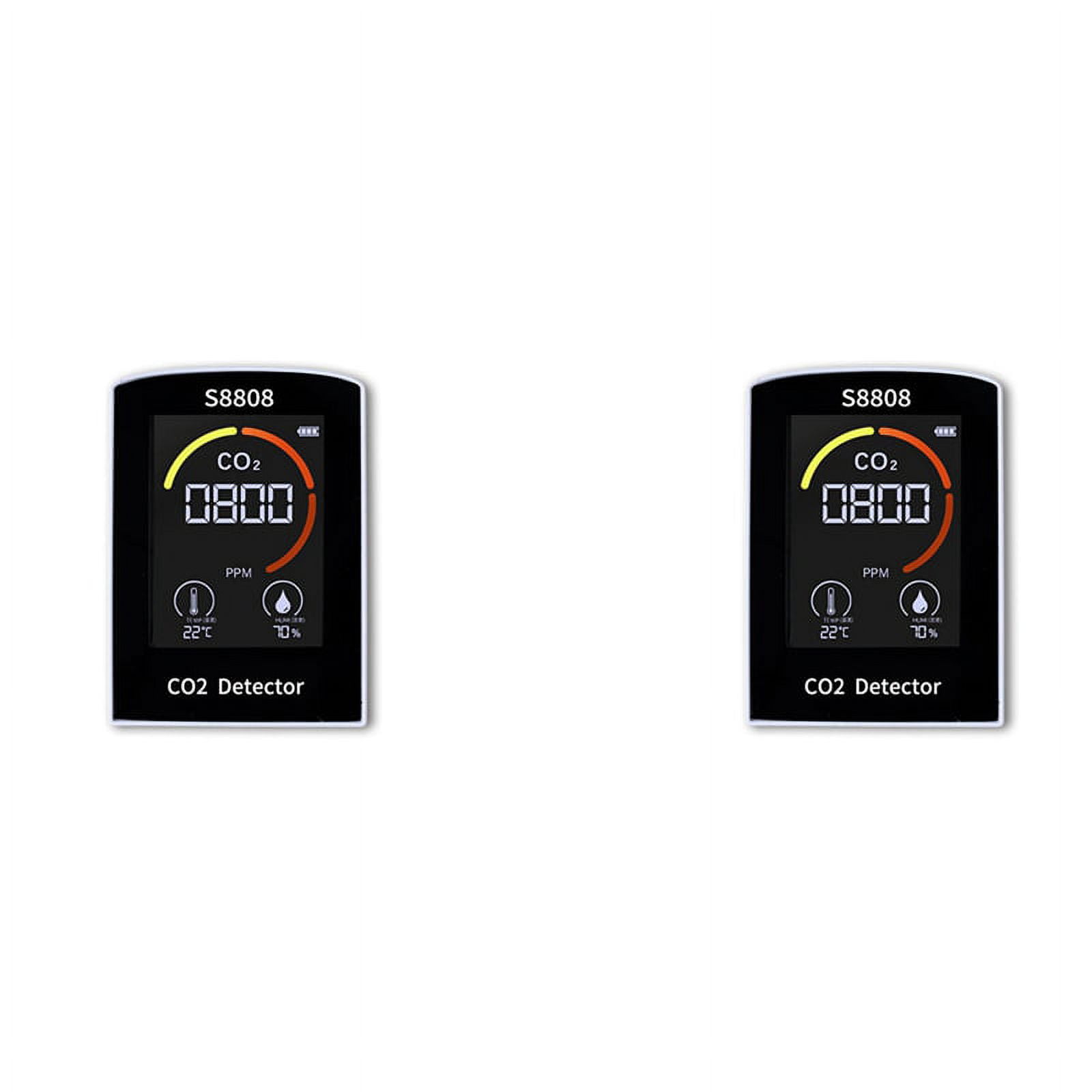 2X 4-In-1 Digital CO2 Meter Measure Carbon Dioxide Humidity Temperature ...