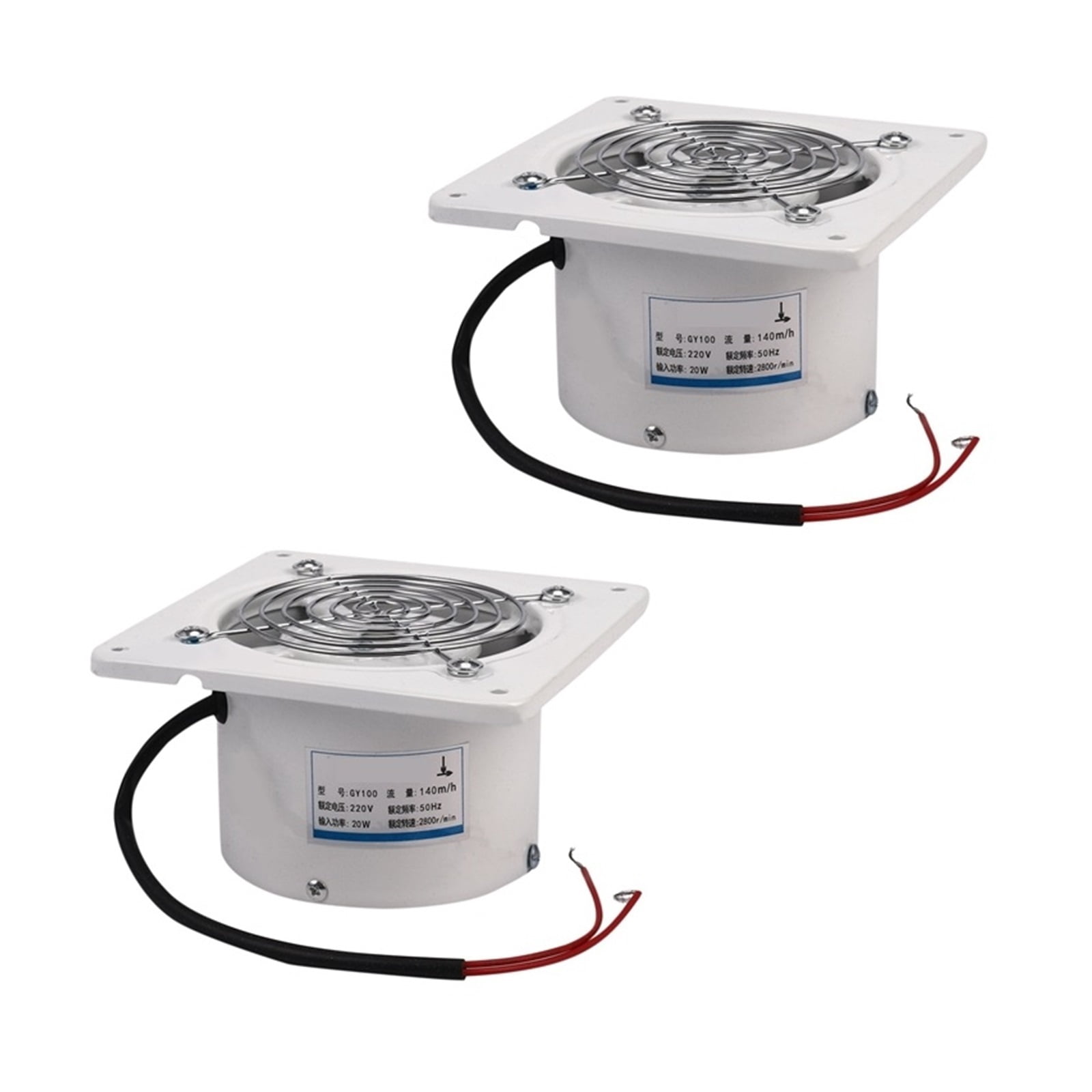 2X 4 Inch 20W Ventilating Exhaust Extractor Fan Window Wall Kitchen ...