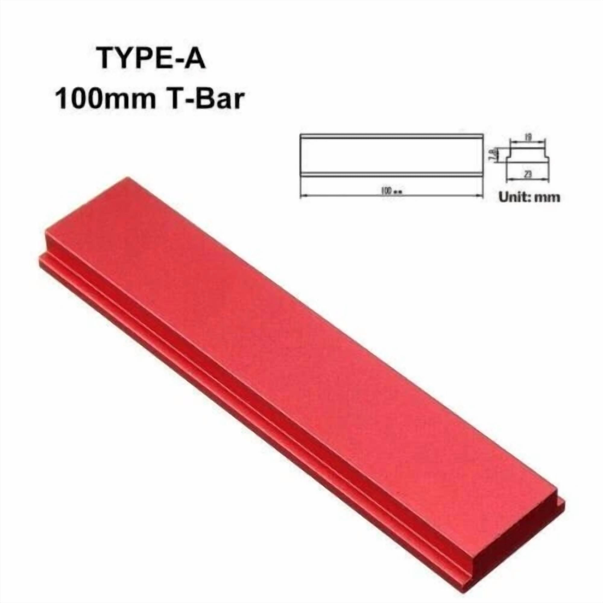 2X 4 Inch T-Track Miter Slot Plain Slider Bar Table Saw Gauge Aluminium ...