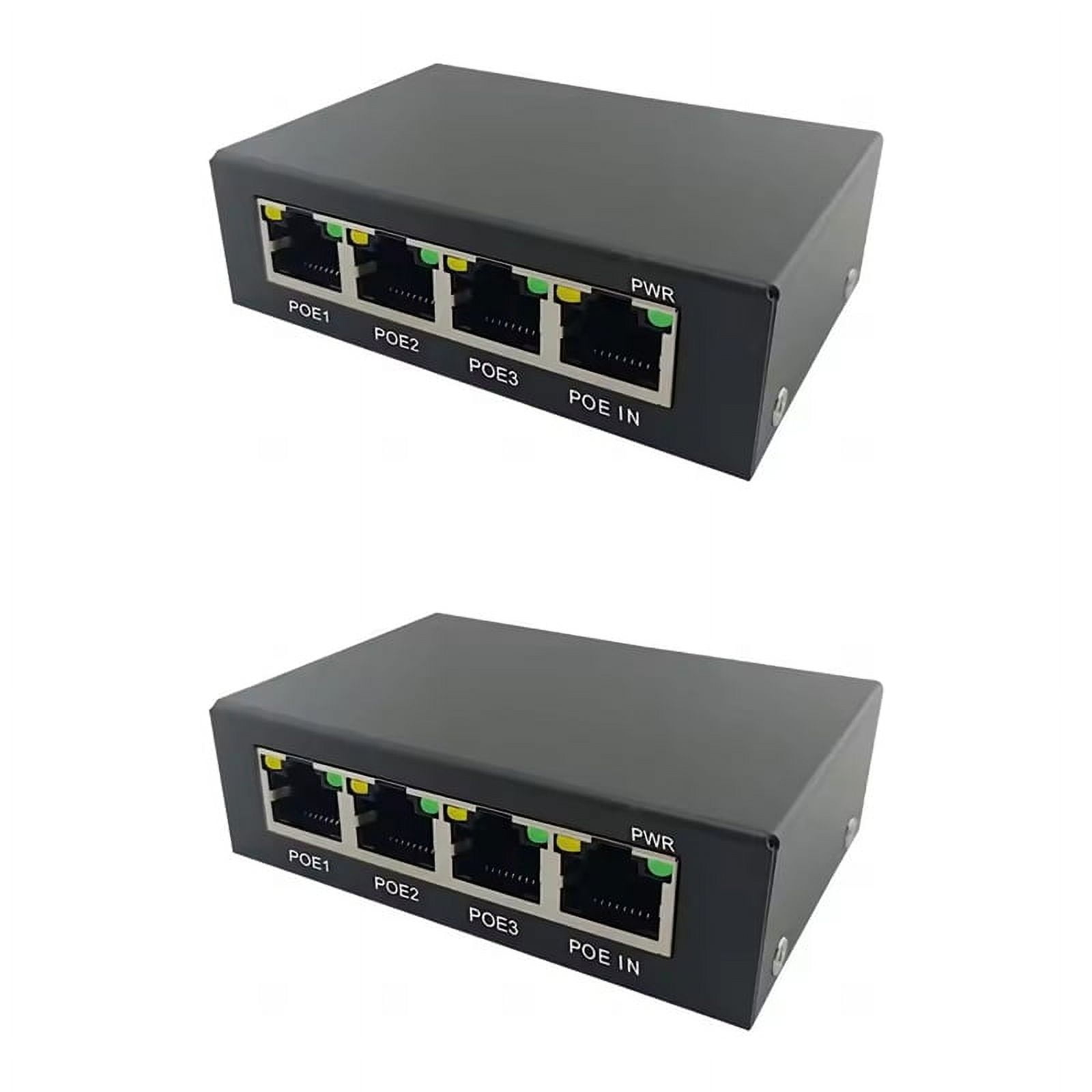2X 4 Ports Full Gigabit PoE Extender/Repeater 100/1000M Network Switch ...