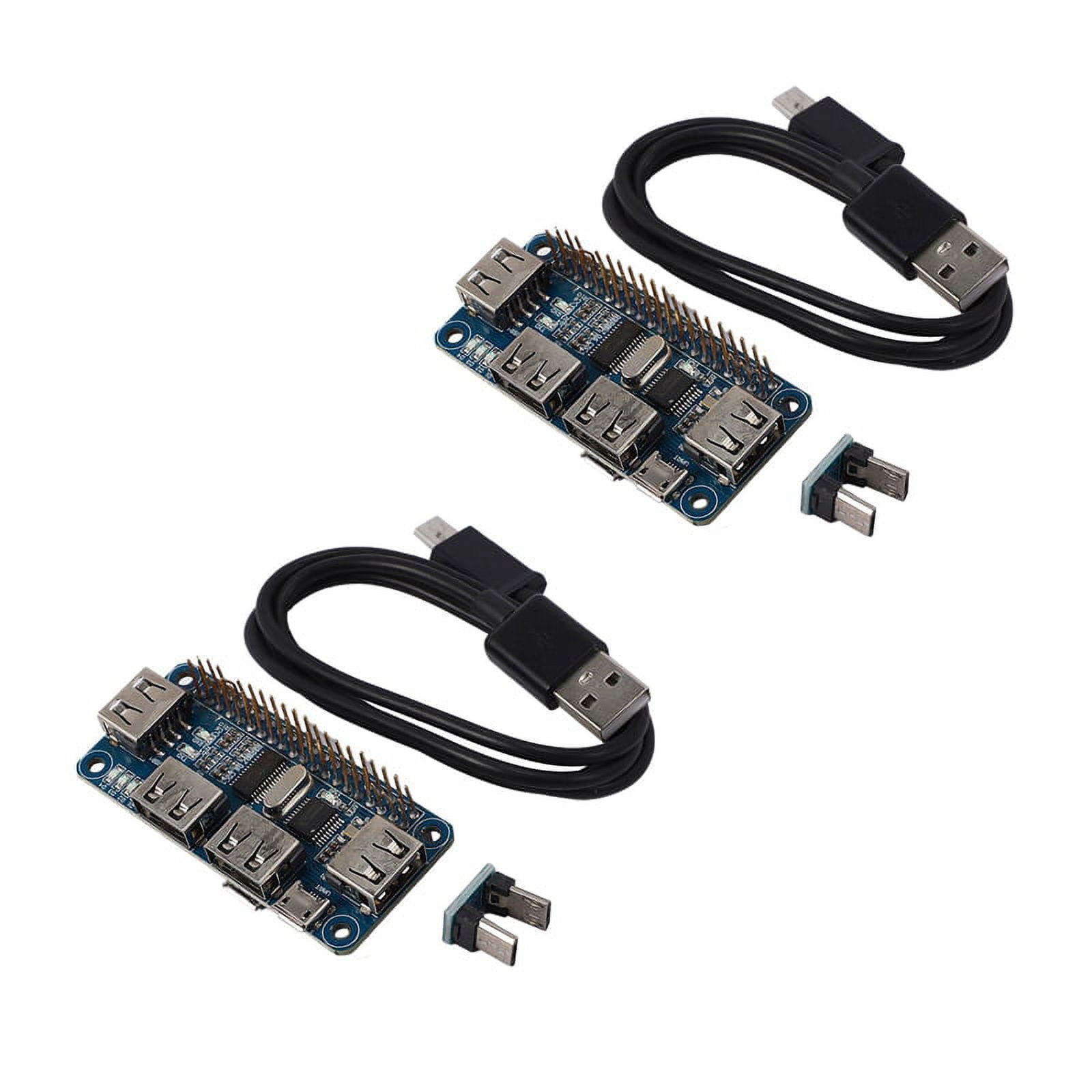 2X 4 Ports USB HUB HAT for 3 / 2 / Zero W Extension Board USB to UART ...