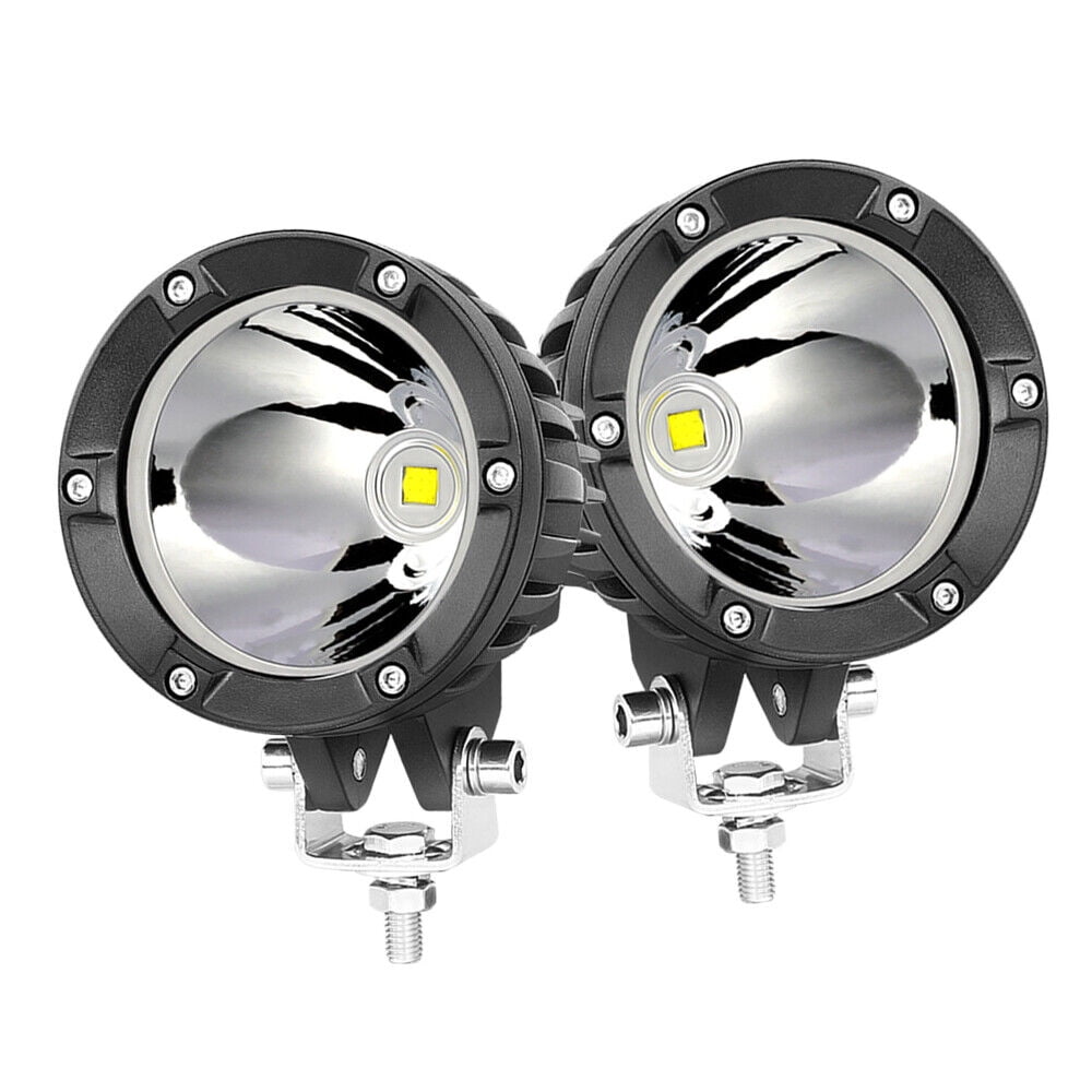2X 4" Round LED Driving Light Pods Work Spot Driving Fog Lamp Offroad ...