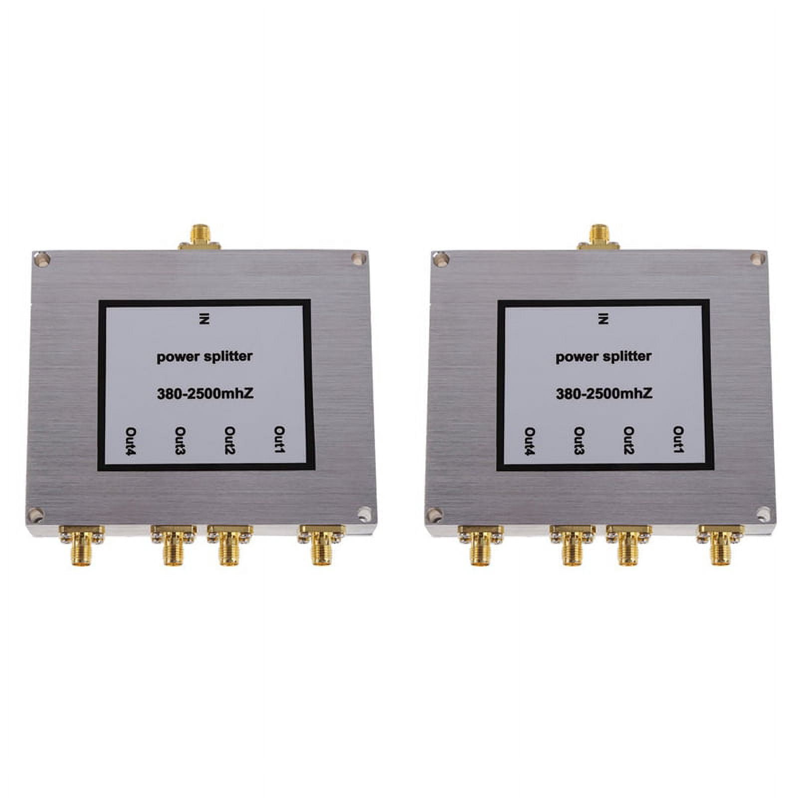 2X 4 Way Splitter 380Mhz-2500MHz, Female Divider Signal Cable Splitter ...