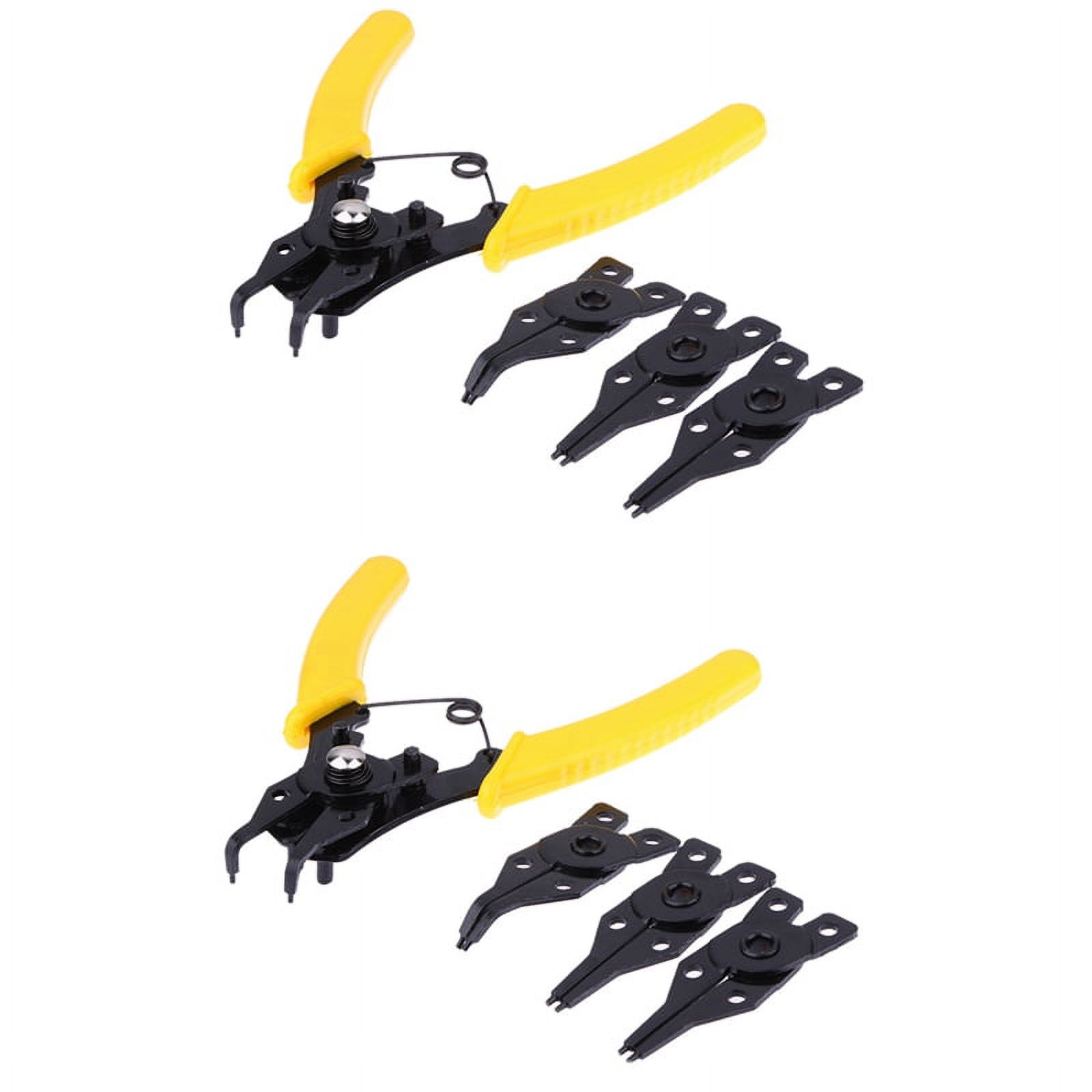 2X 4 in 1 Snap Ring Pliers Plier Set DIY Circlip Combination Retaining Jewelry Circlip Pliers ...