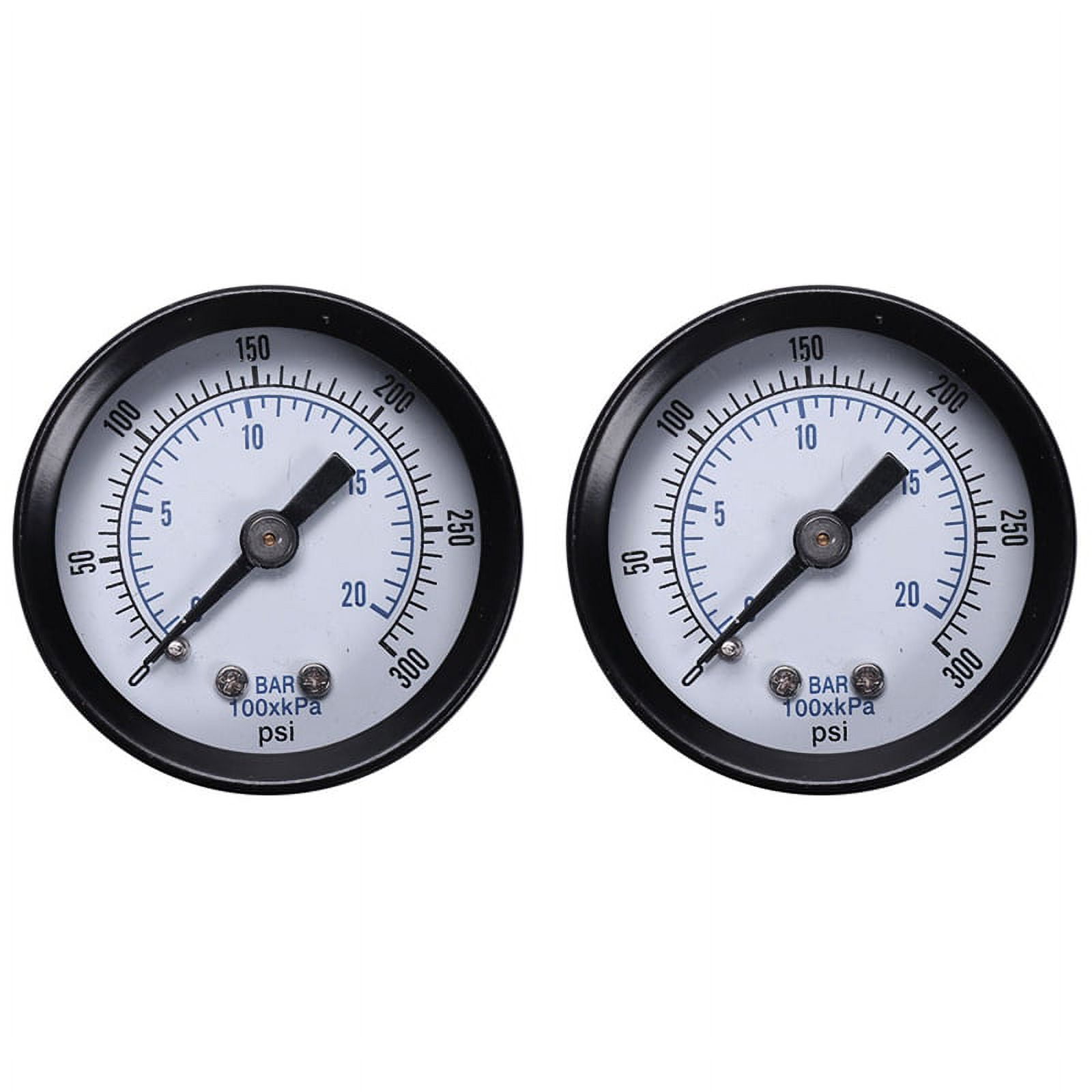 2X -40 1/8 Inch Mini Pressure Gauge for Fuel Air Oil Liquid Water 0 ...