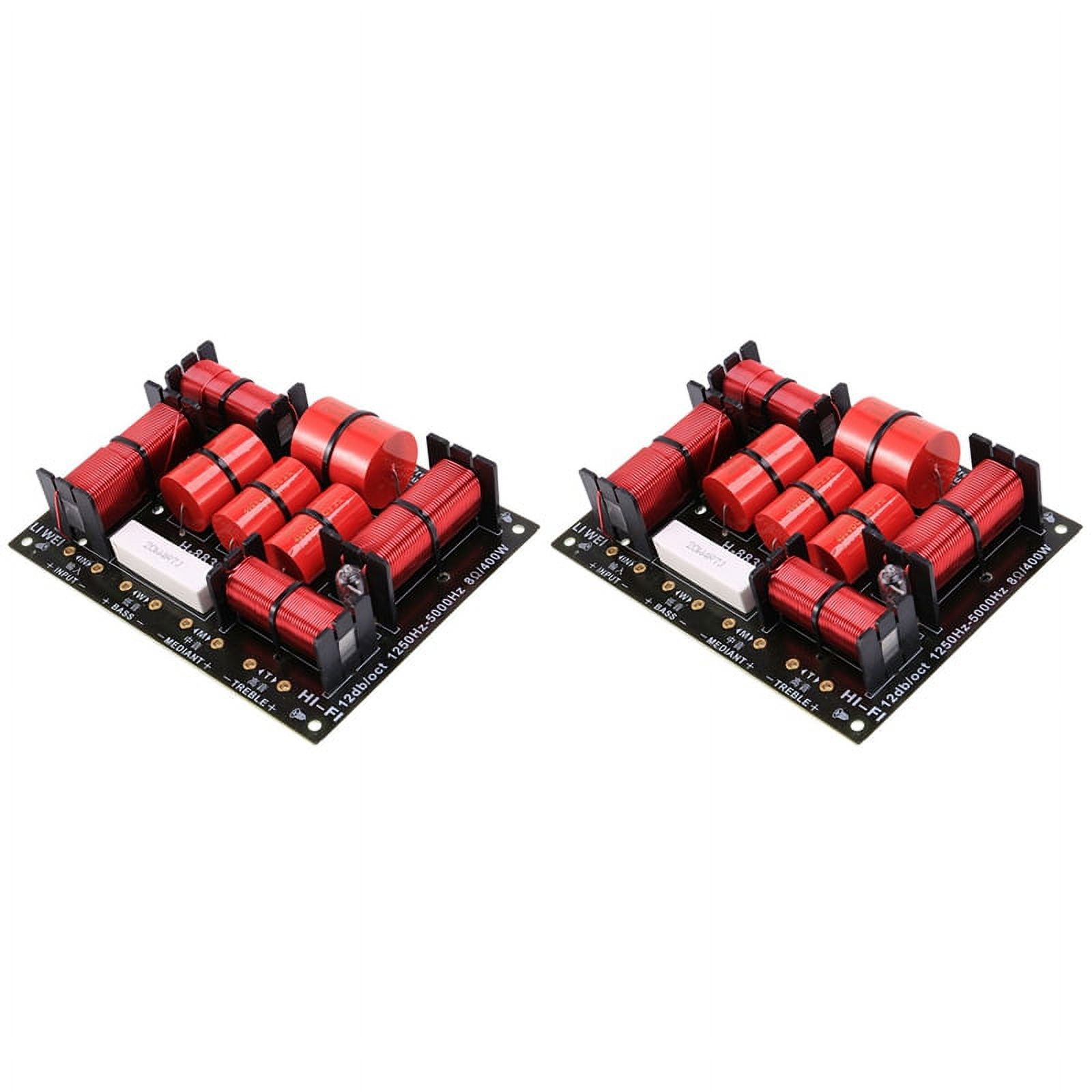 2X 400W 3 Way Crossover Divider Hifi Tweeter Woofer Speaker Crossover ...