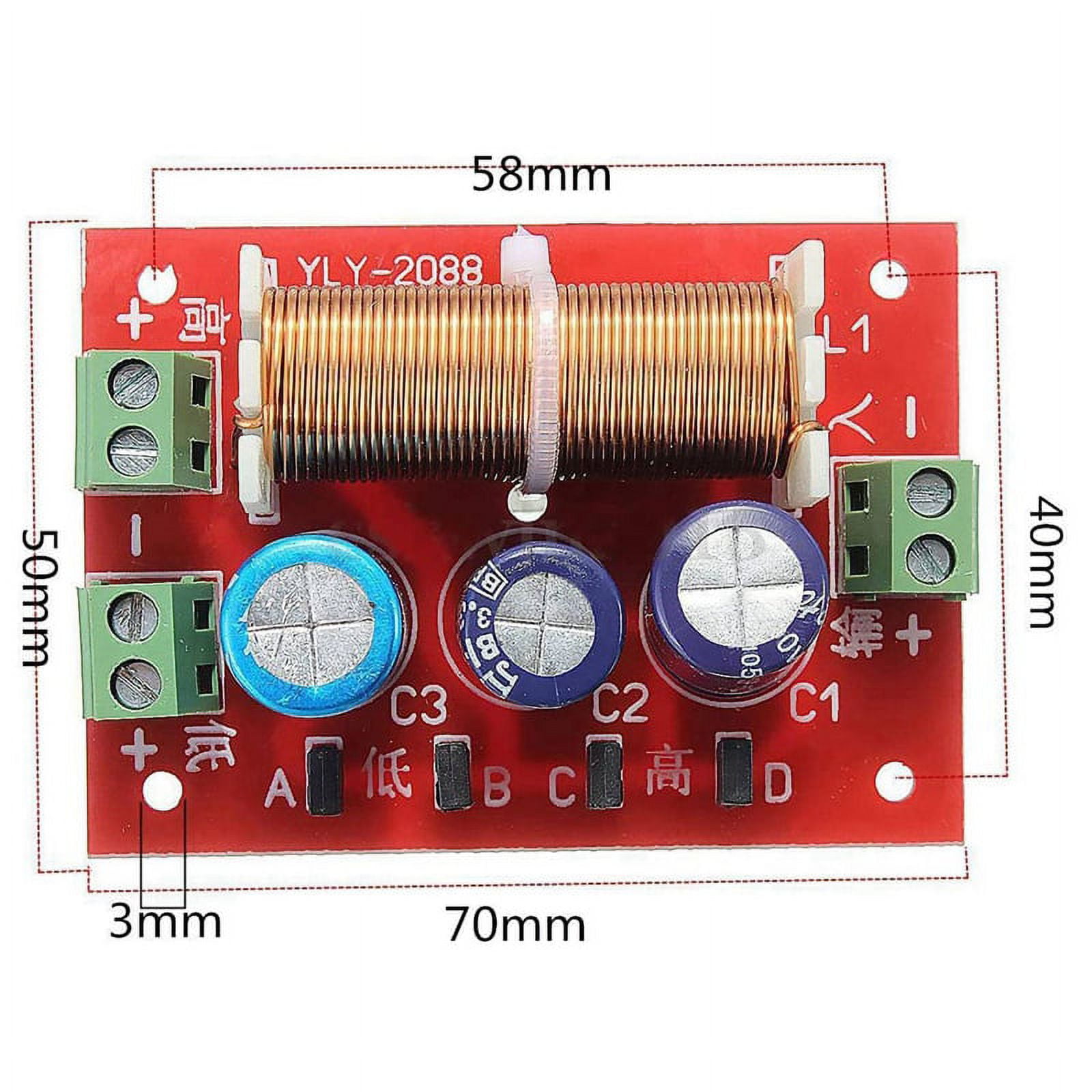 2X 400W Speaker Crossover 2 Way High-Low 4-16 Ohm Frequency Divider for ...