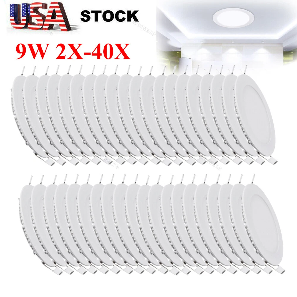 2X-40X 5Inch LED Ceiling Lights Ultra-Thin Recessed Retrofits Kit 6000K ...