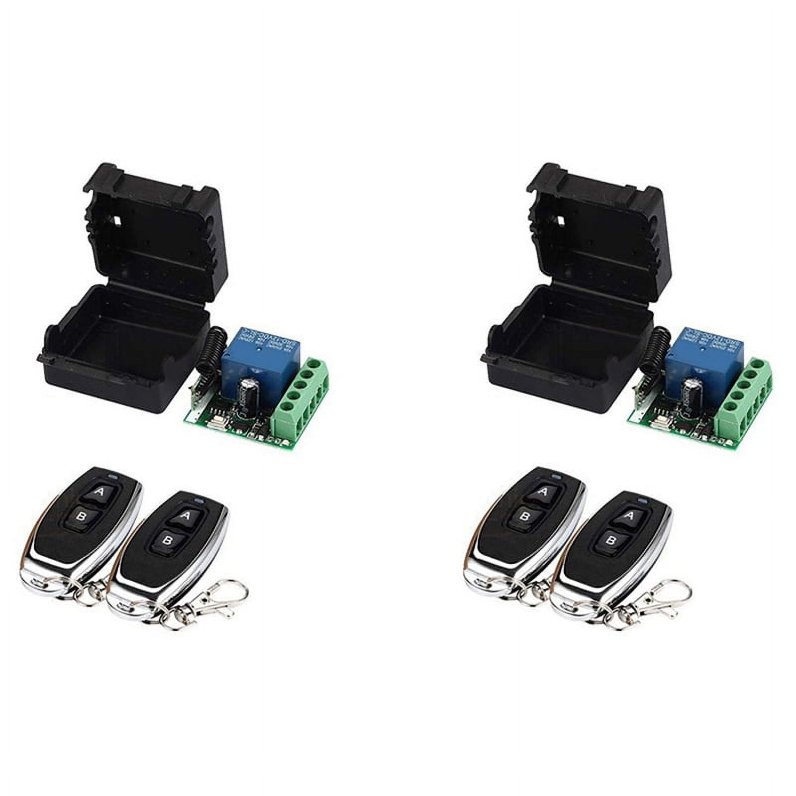 2X 433Mhz Wireless Remote Control Switch Universal DC12V 1CH Relay ...