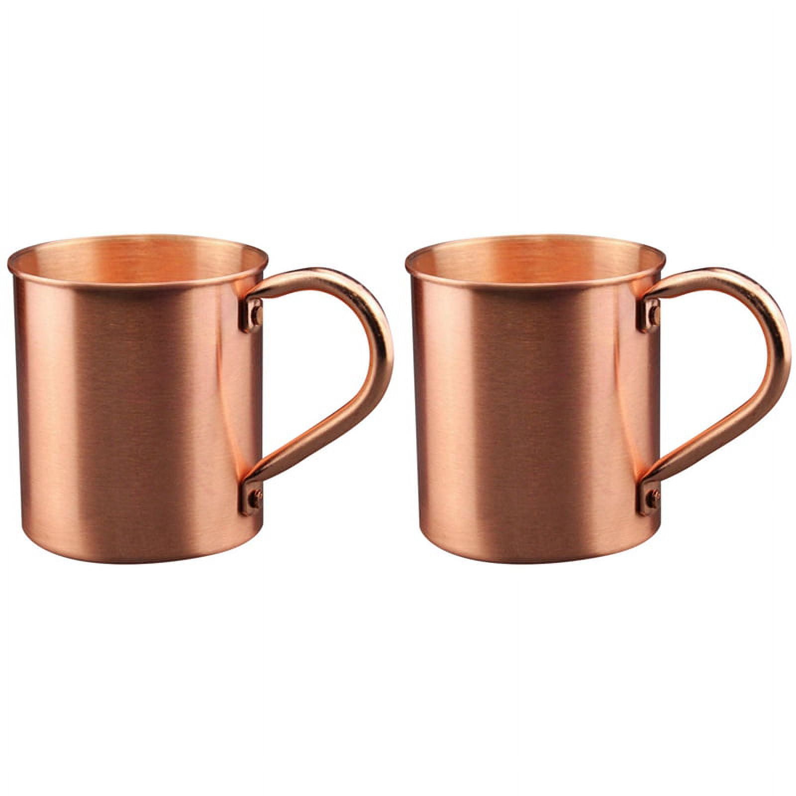2X 450ML Copper Mug Water Cup Cup Straight Body Curling Cup Bar ...