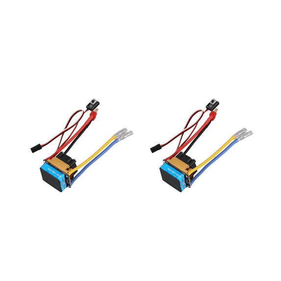 2X 480A Brushed ESC Single Motor with Cooling Fan Waterproof 2-4S 3 ...