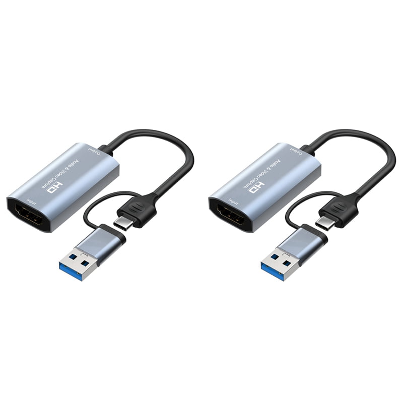 2X 4K -Compatible to Type-C+USB Video Capture Card 1080P USB Computer ...