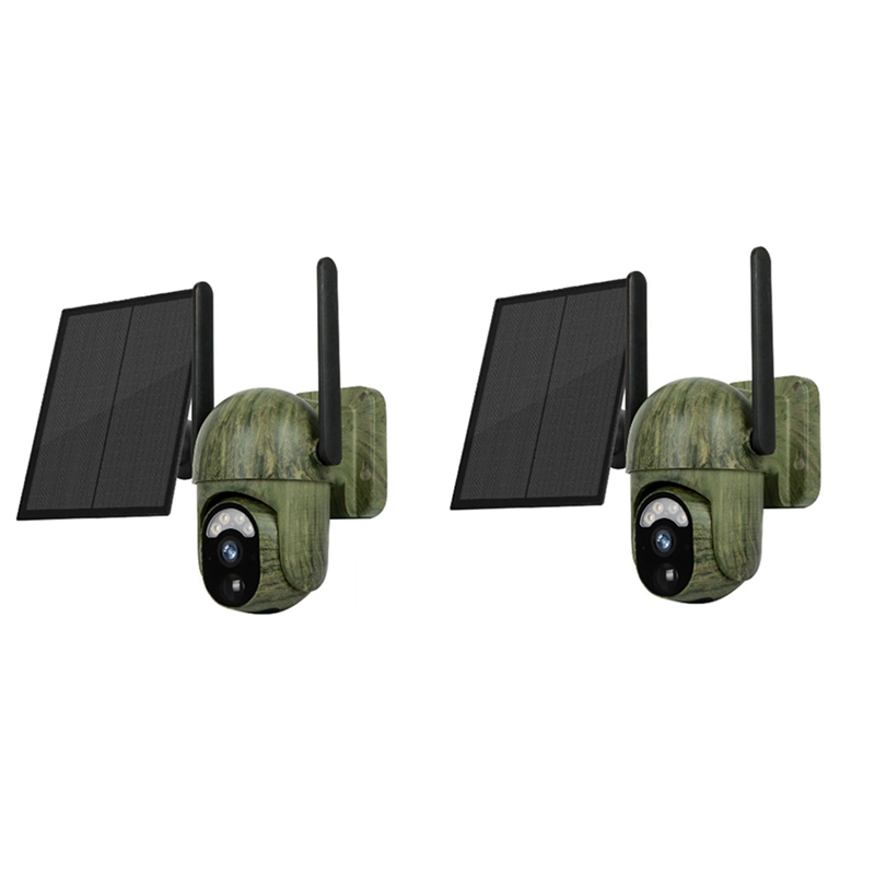 2X 4MP 4G Solar Security Camera Wireless Outdoor WiFi Human/Animal ...