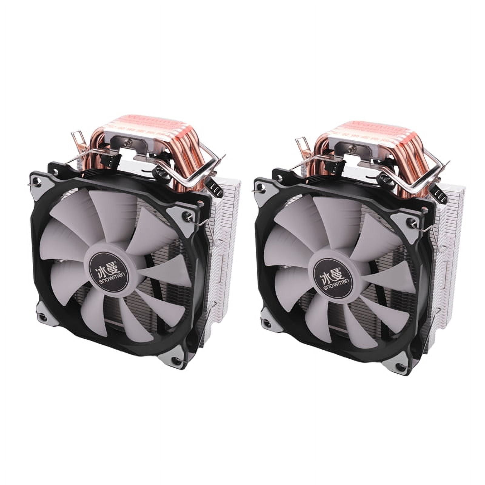 2X 4PIN CPU Cooler 6 Heatpipe Single Fan Cooling 12cm Fan LGA775 1151 ...