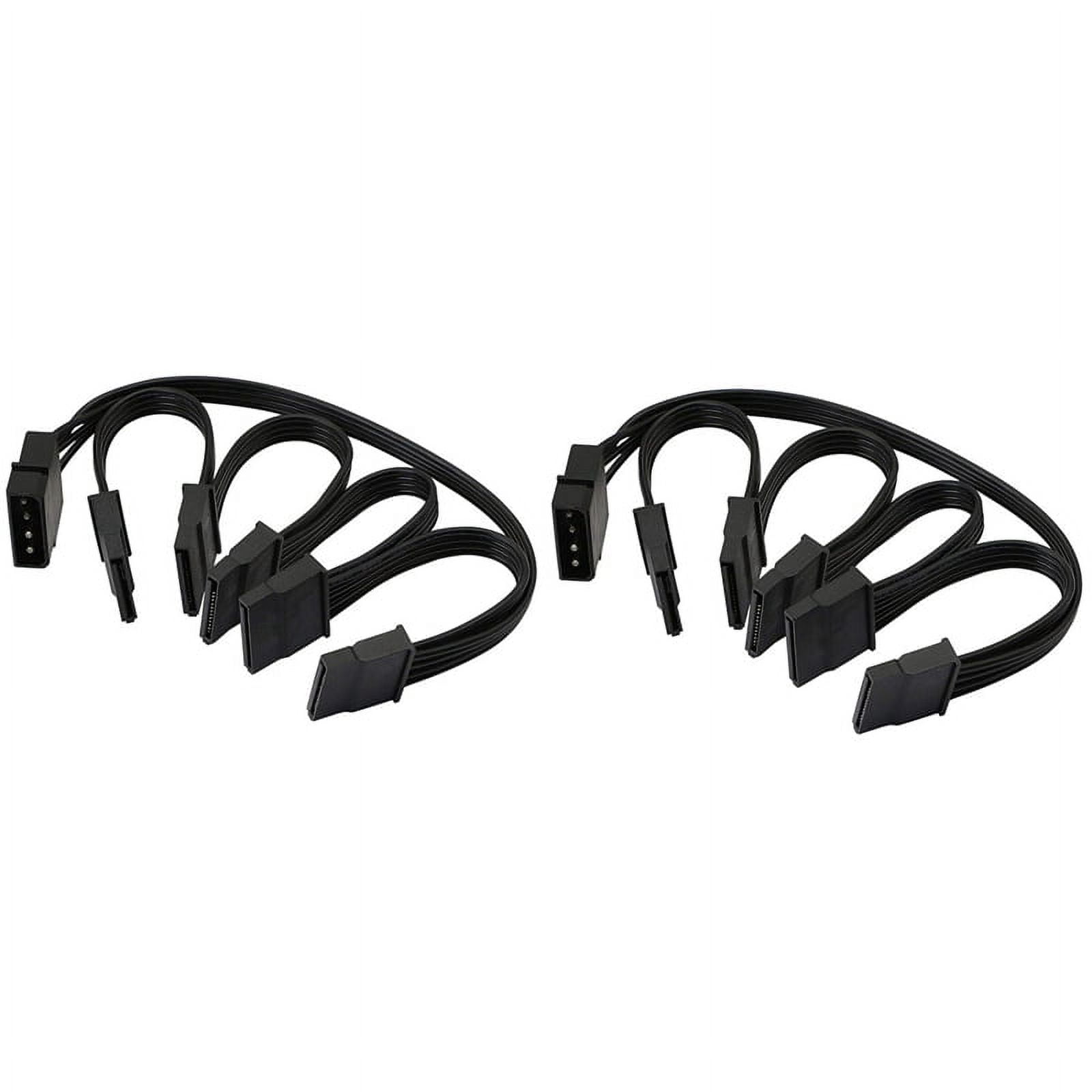 2X 4Pin IDE 1 to 5 15Pin Hard Drive Power Supply Splitter Cable for DIY ...