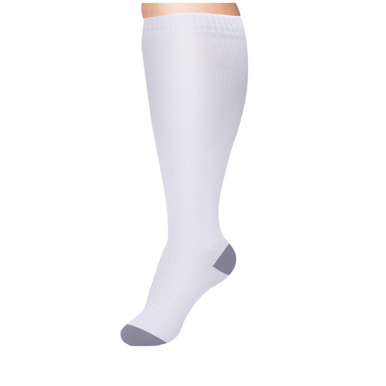 2X-4X Plus Size Compression Socks for Men Big & Tall Casual Color Block ...