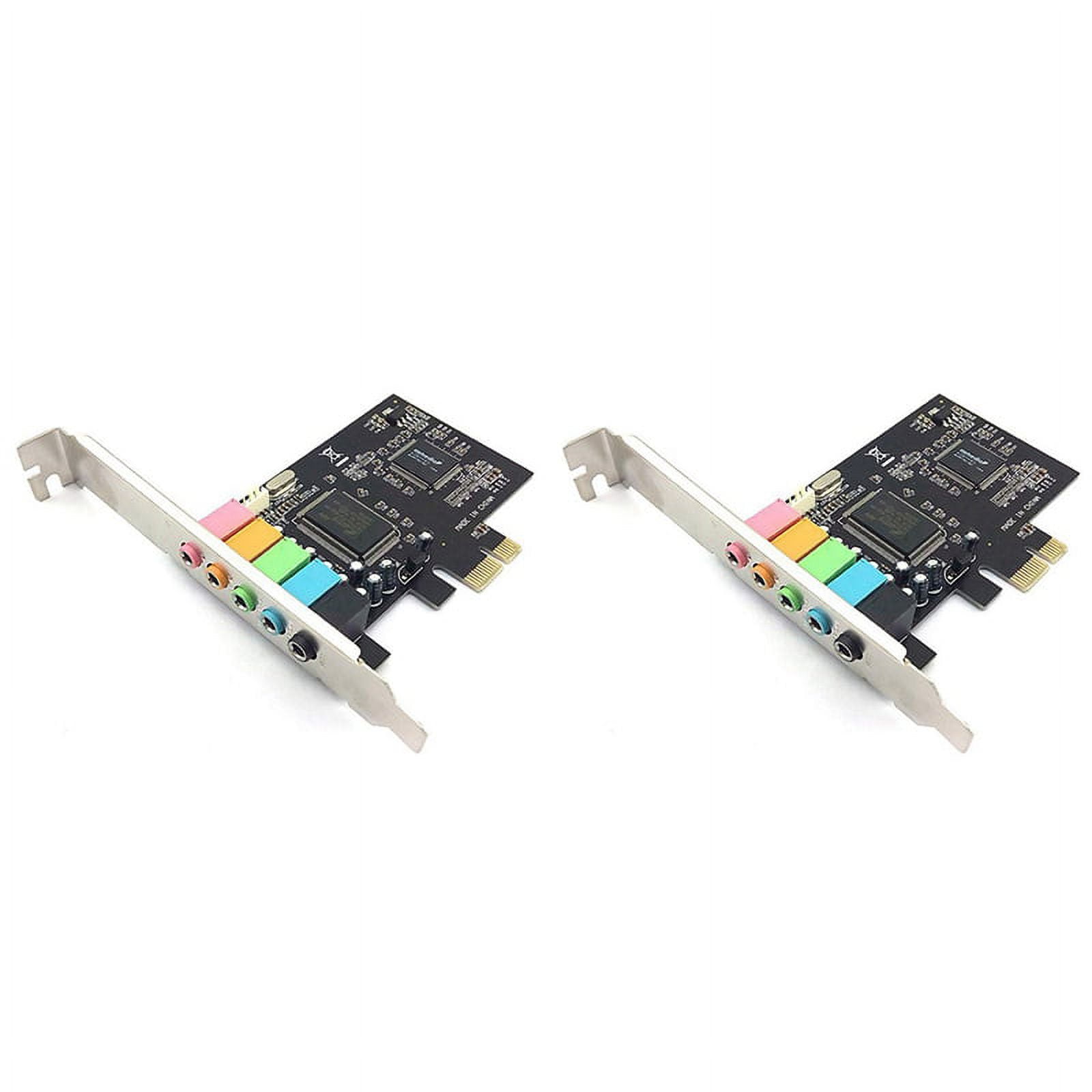 2X 5.1 Internal Sound Card for 10 with Low Profile Bracket, 3D Stereo ...