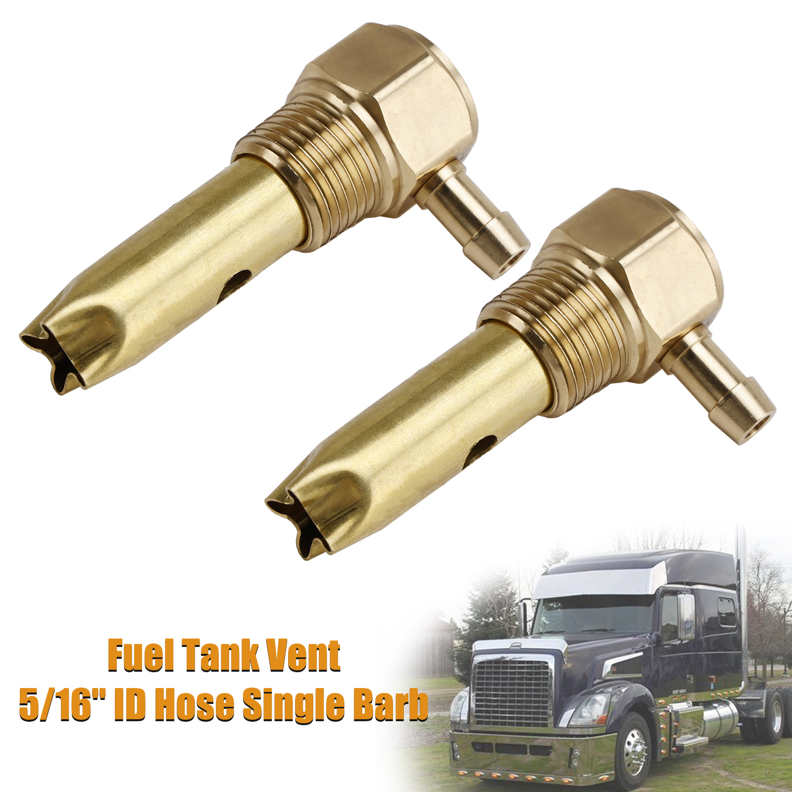 2X 5/16" ID Hose Single Barb Fuel Tank Vent Assy 20560284 For Kenworth ...