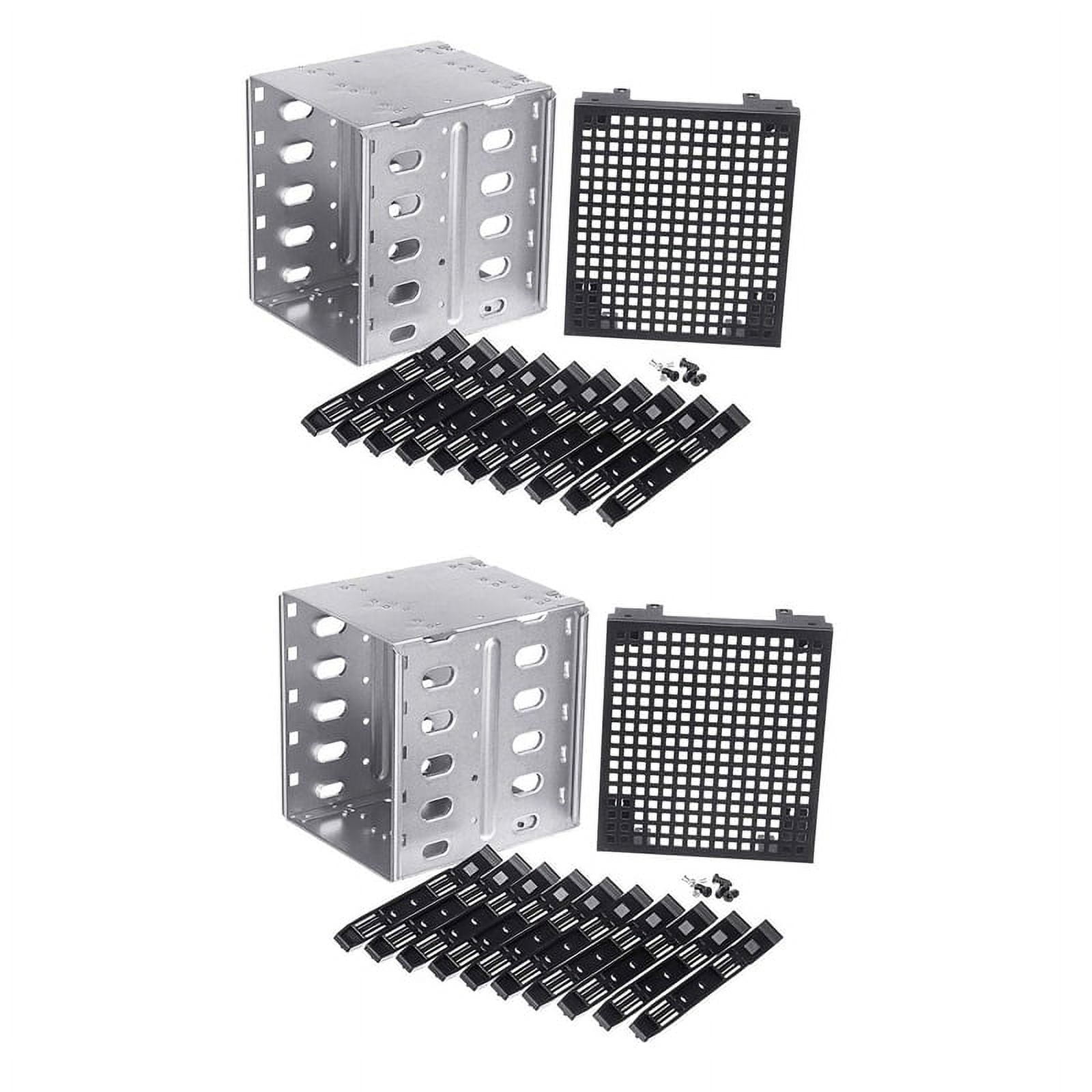 2X 5.25 Inch to 5 x 3.5 SATA HDD Cage Rack Hard Drive Disk Enclosure ...