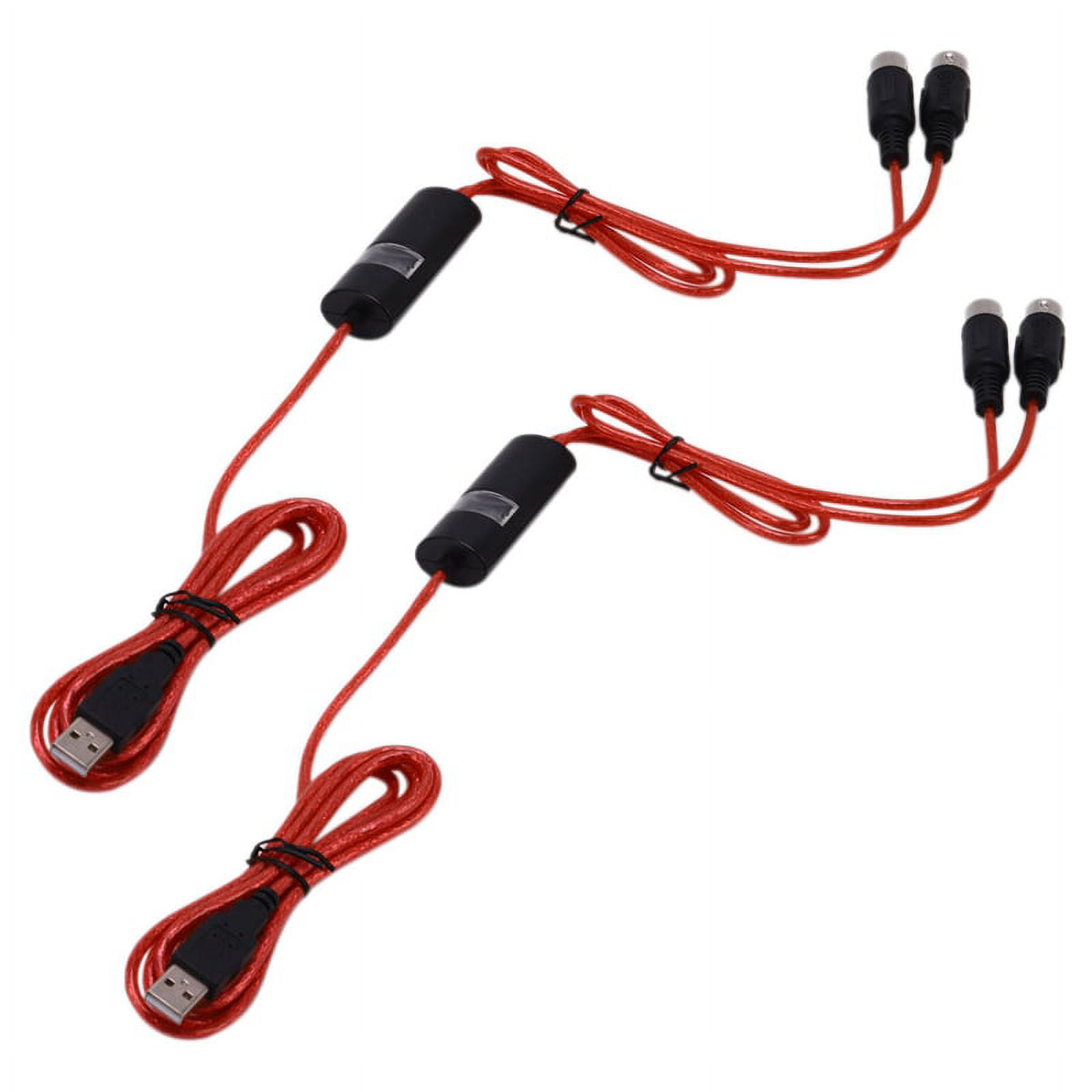 2X 5-Pin Midi to USB In-Out Cable Adapter Converter for Ios Laptop to ...