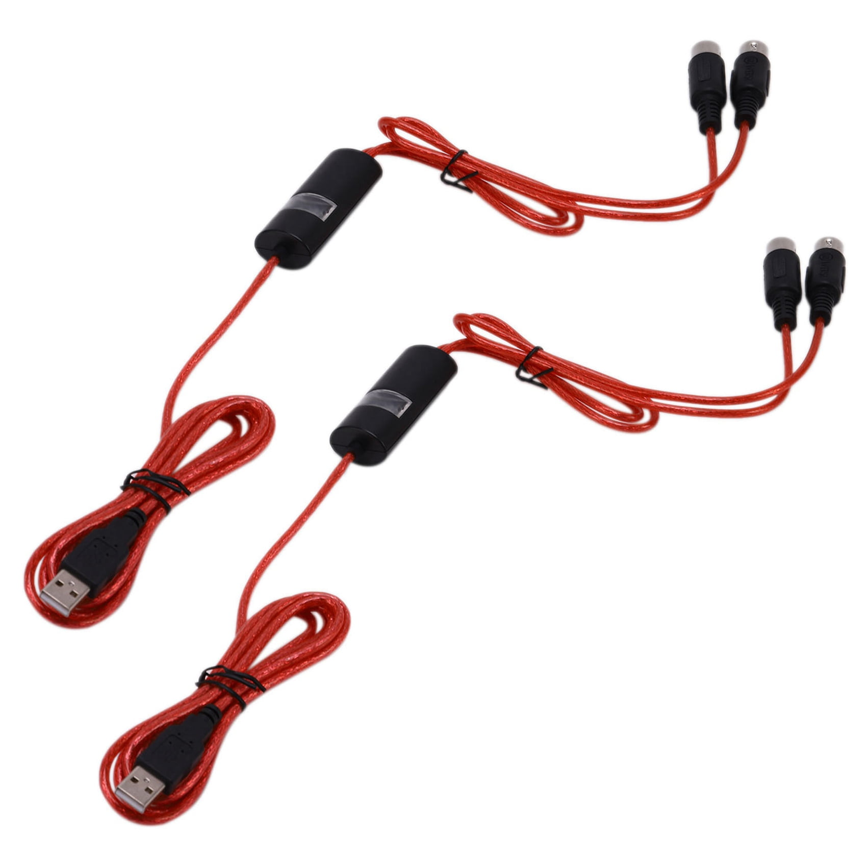 2X 5-Pin Midi to USB In-Out Cable Adapter Converter for Windows Ios ...