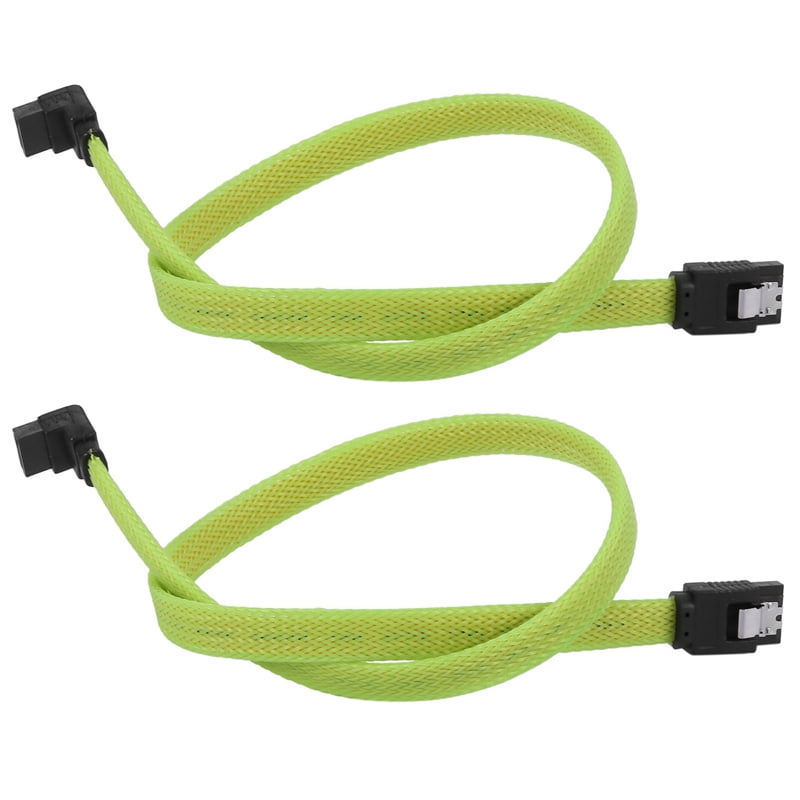 2X 50CM 3.0 III SATA3 7Pin Data Cable Right Angle 6Gb/S SSD Cables HDD ...