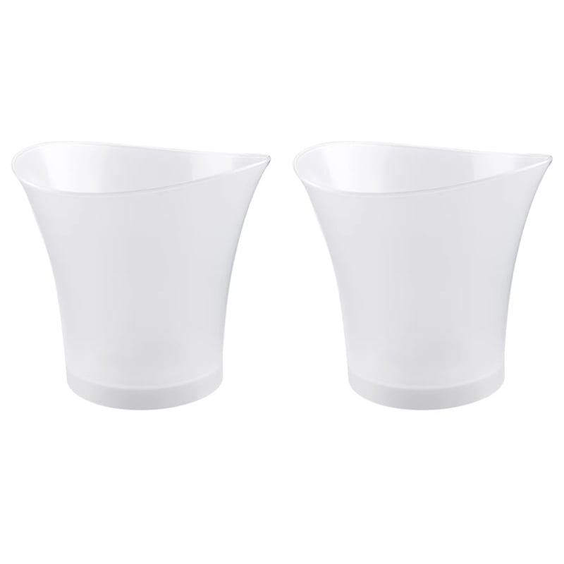 2X 5L Waterproof Plastic LED Ice Bucket, Bars Nightclubs LED Light Up ...